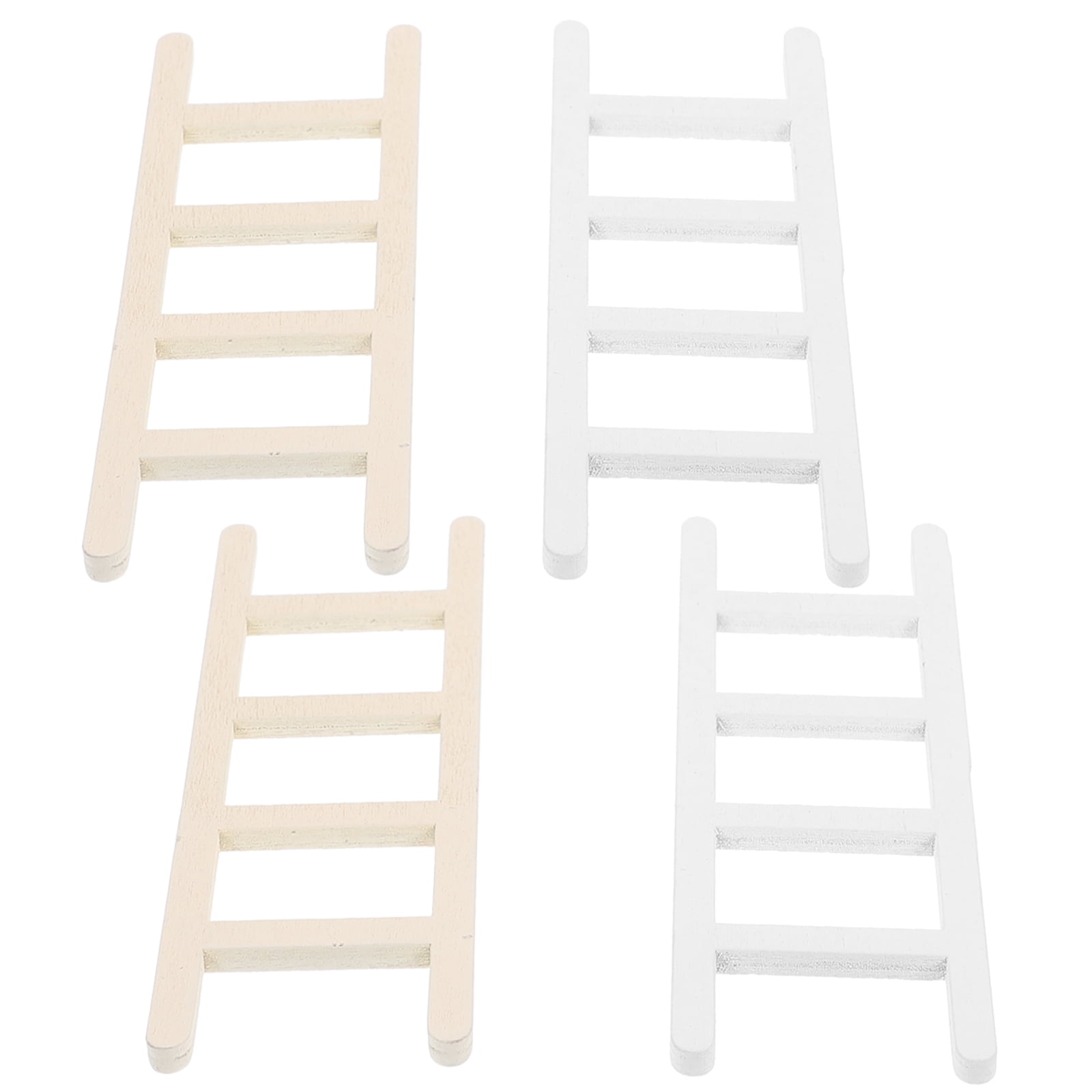 4 Pcs Mini Ladder Ornament Furniture Models Mini Ladder Decor Tiny ...