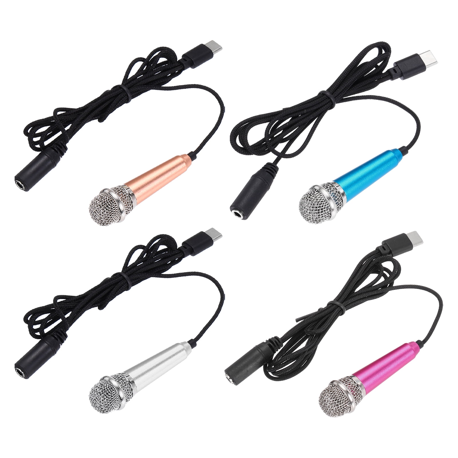 4 Pcs Mini Microphone, Mini Mic Tiny Microphone Phone Type C Mic Small ...