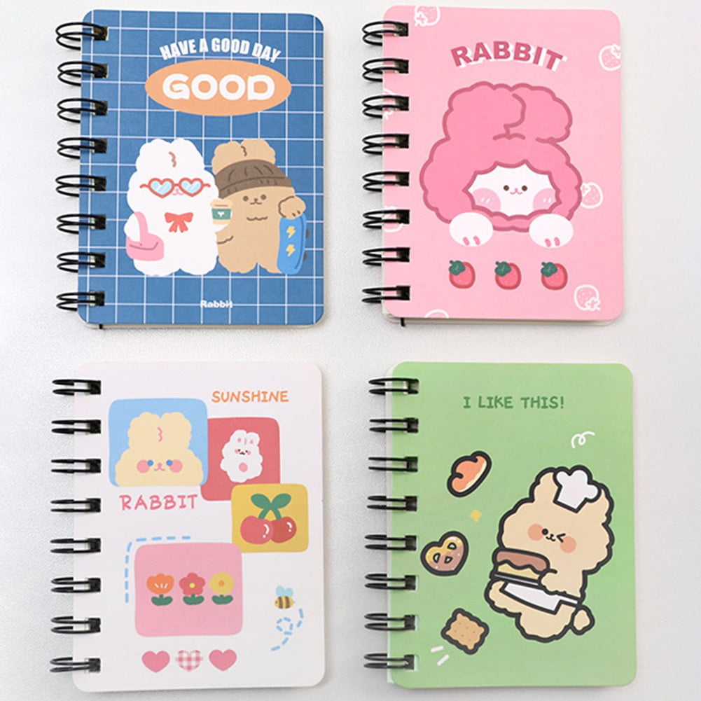 4 Pcs Mini Notebook Small Memo Pad Lined Jotter Pocket Note Hearten ...