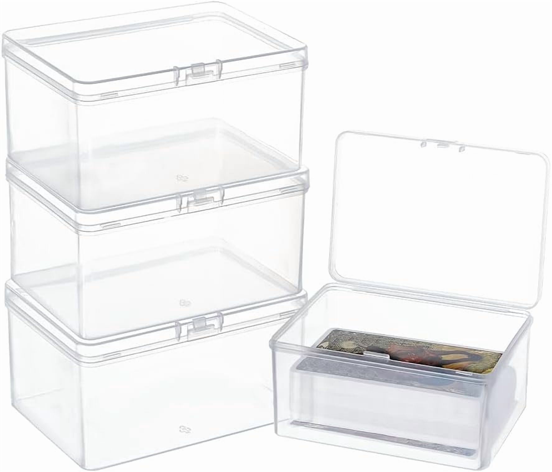 4 Pcs Mini Plastic Storage Containers Box 3.94x2.6x1.52 Inch Plastic ...