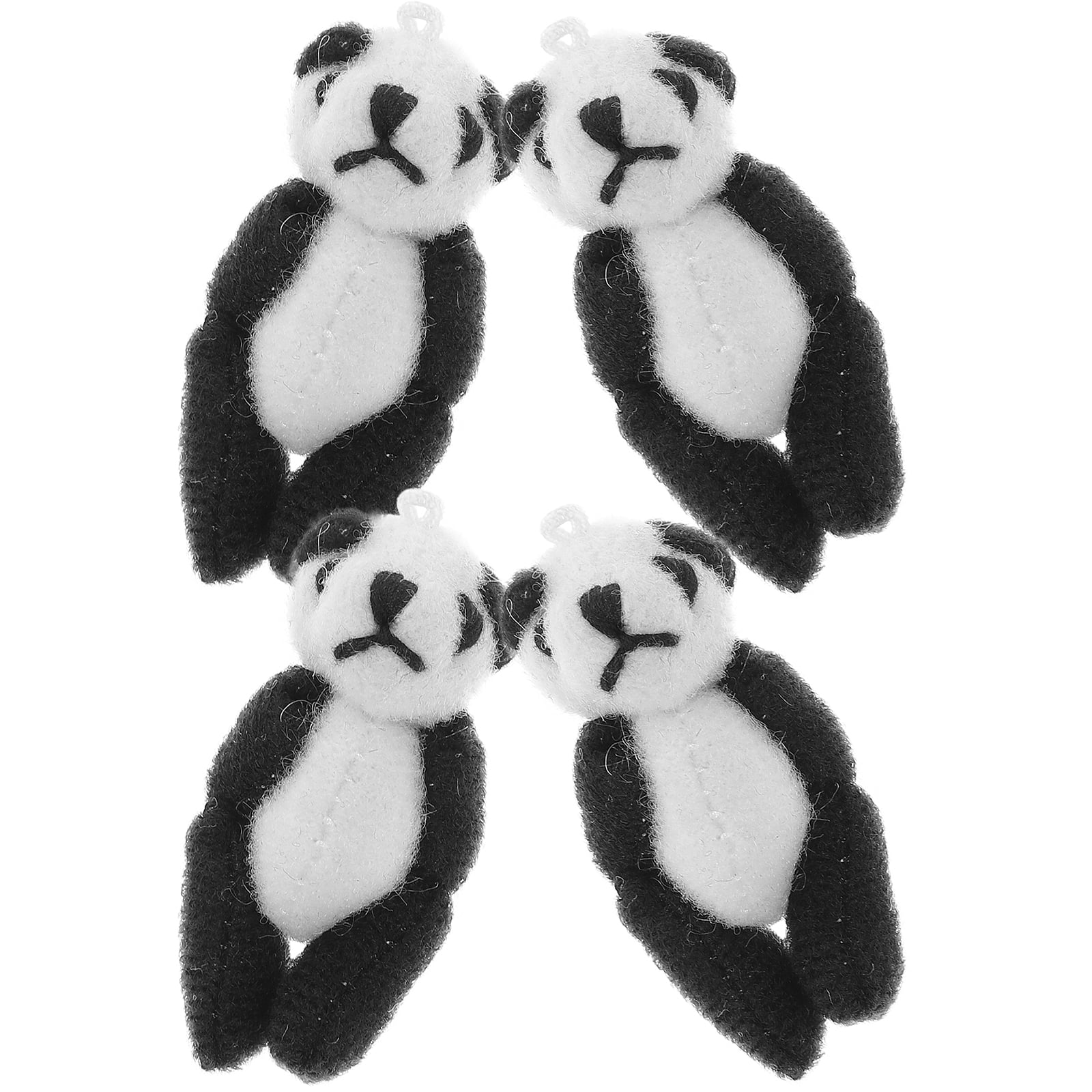 4 Pcs Mini Plush Toys Stuffed Panda Toys Kids Panda Toy Kid Toy Mini ...