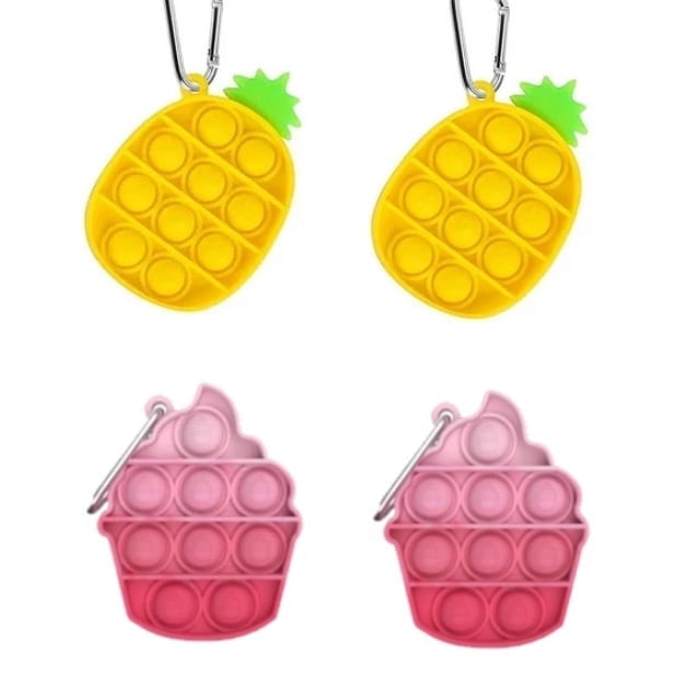 4 Pcs Mini Pop Bubble Sensory Fidget Toy Stress Reliever Toy for Kids ...