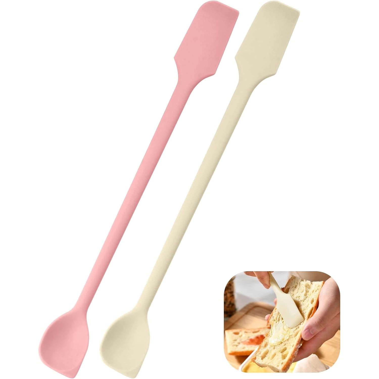 4 Pcs Mini Silicone Spatulas, Multifunctional Small Scrapers for ...