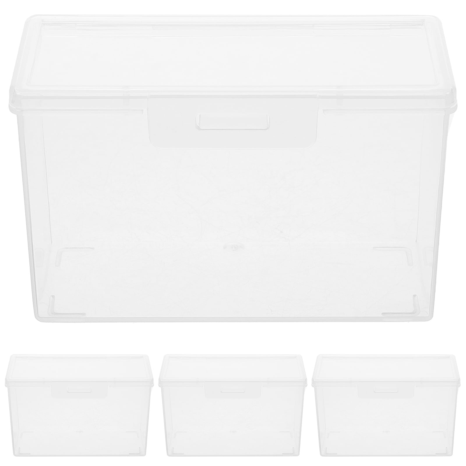 4 Pcs Mini Storage Box Photo Boxes Greeting Card Organizer Small ...