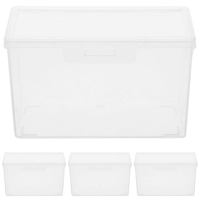 4 Pcs Mini Storage Box Photo Boxes Greeting Card Organizer Small ...