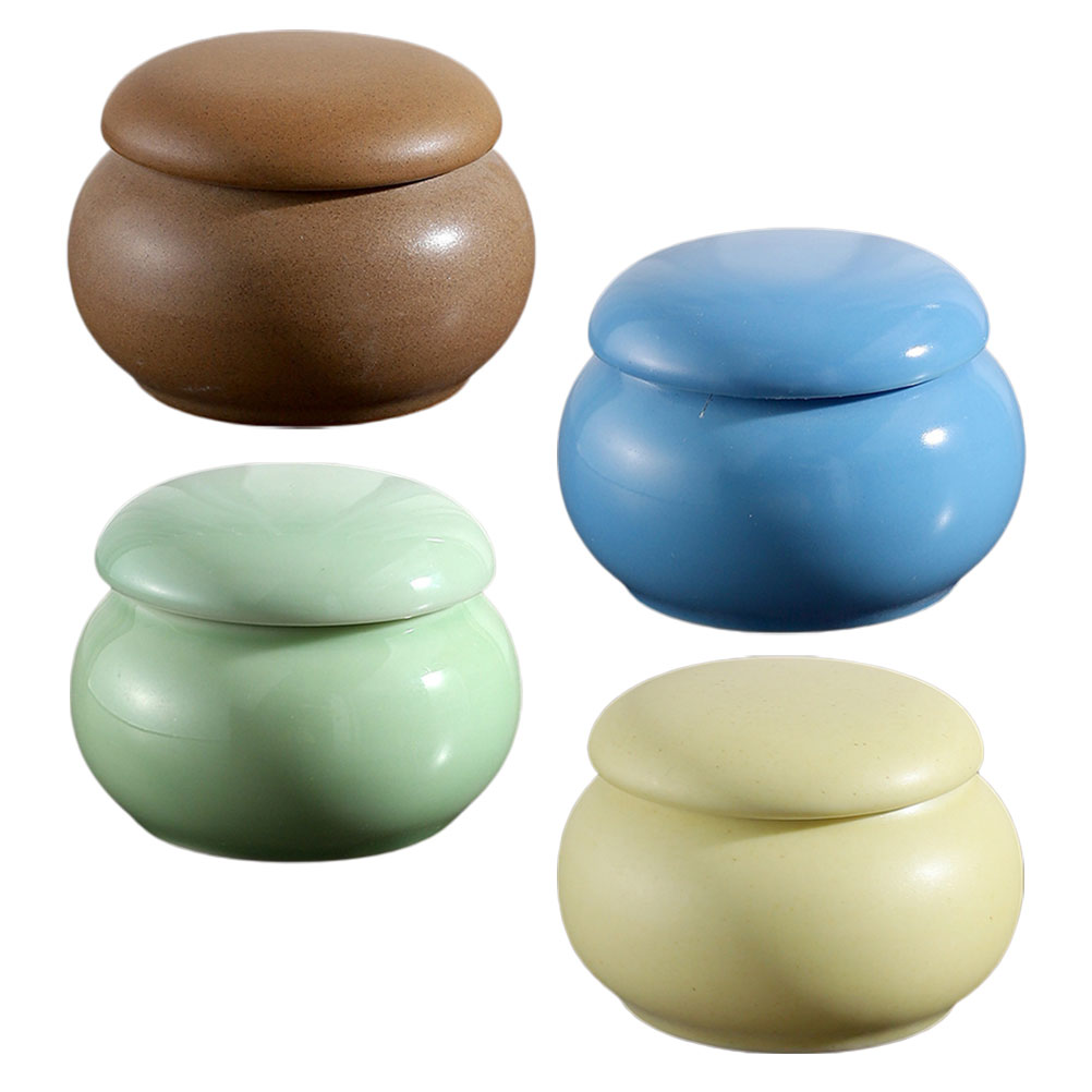 4 Pcs Mini Tea Kitchen Cabinet Organization Storage Jar Ceramic ...