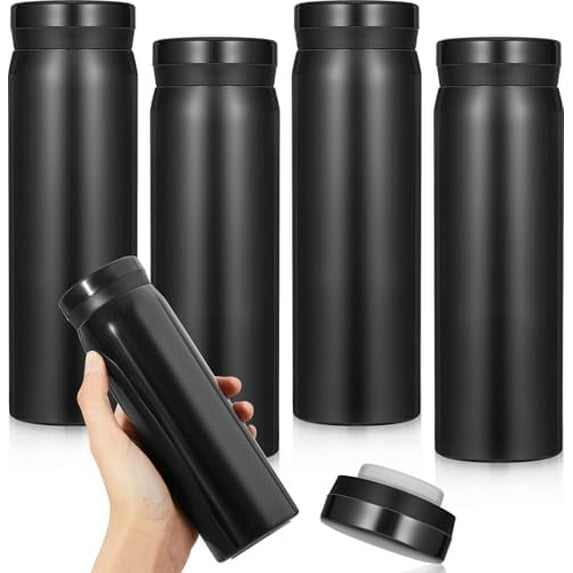 4 Pcs Mini Water Bottle Mini Stainless Steel Water Bottles 10oz Thermal ...