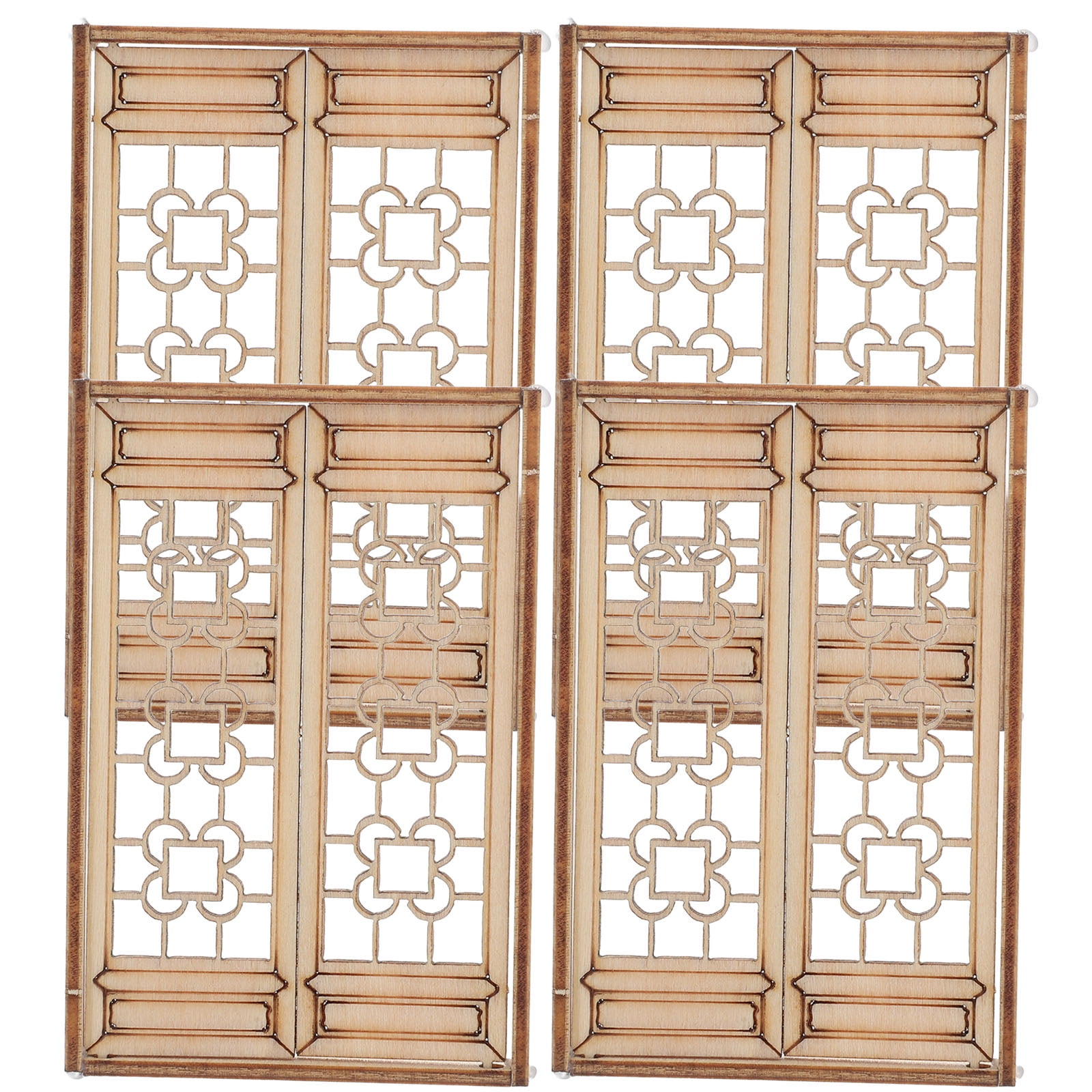 4 Pcs Mini Window Frame Model Mini House Windows 7.70X5.50X0.20CM ...