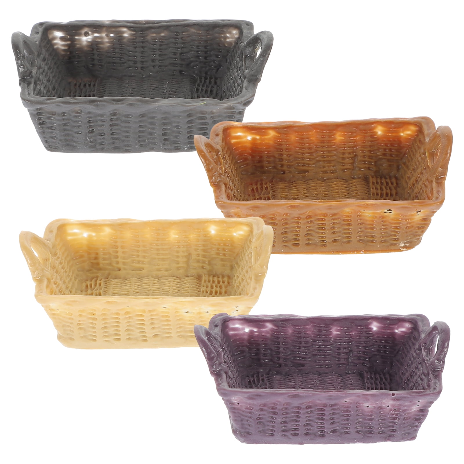 4 Pcs Miniature Basket Dollhouse Furniture Tiny Basket Furniture ...