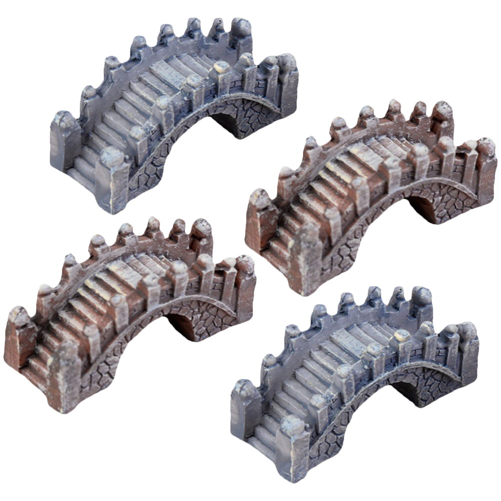 4 Pcs Miniature Resin Bridge Craft Bridges Figurines Zen - Walmart.com