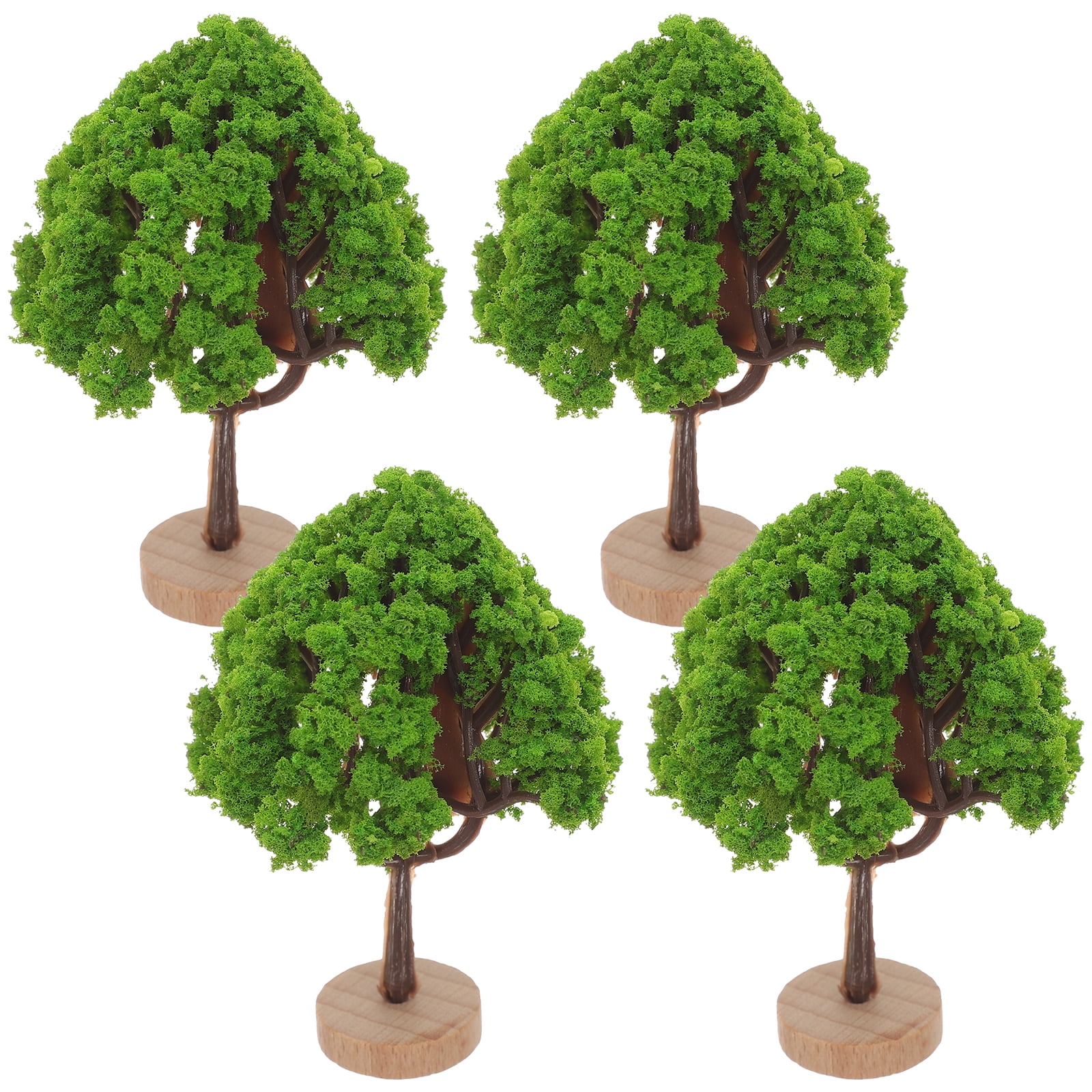 4 Pcs Minicher Garden Table Miniature Toy Trees Simulated Street Sand ...