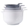 4 Pcs Mixing Bowls ,Plastic Nesting Mixing Bowl Set with Pour Spouts ...