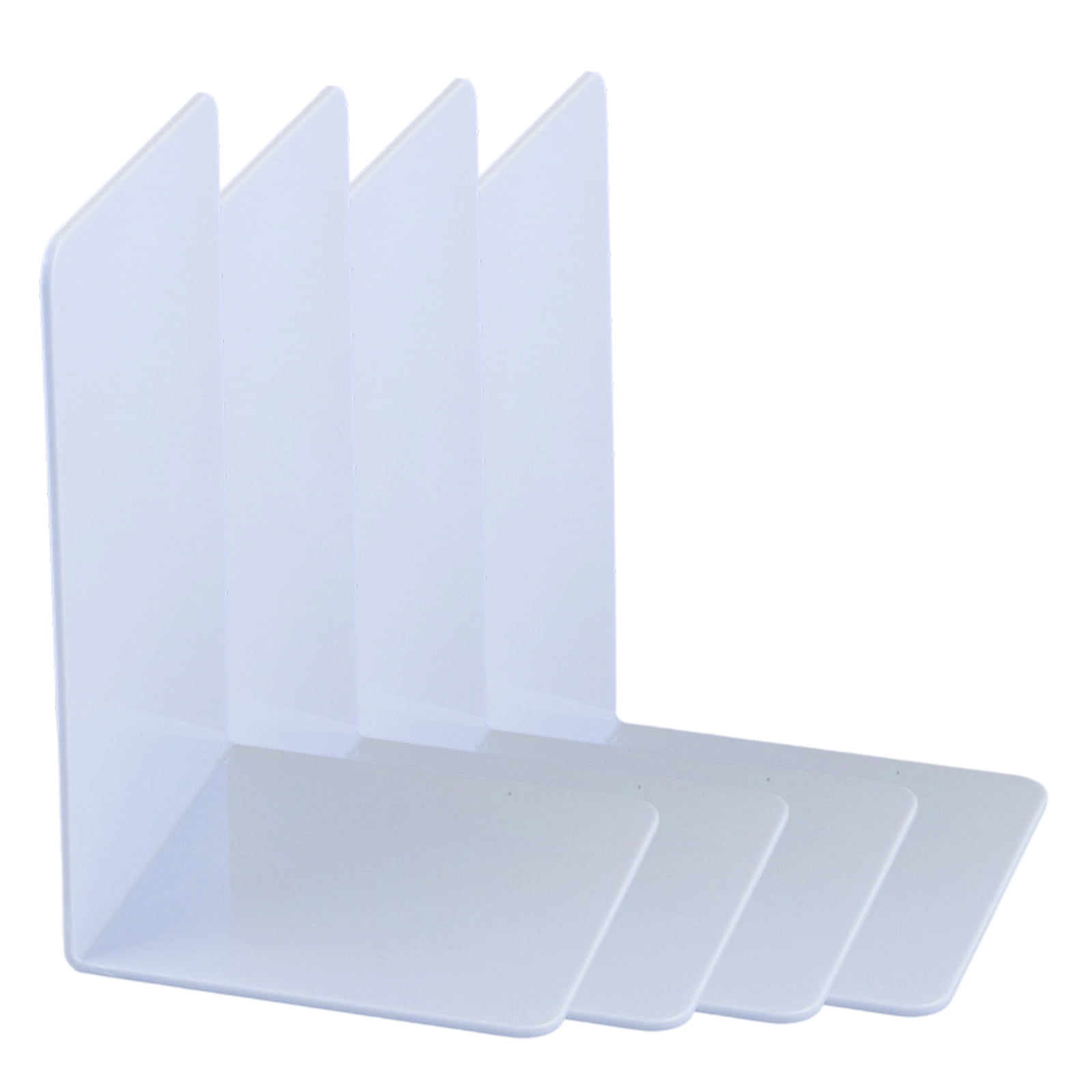 4 Pcs Modern Acrylic Book Stoppers, L-Shaped Holders for Study Desk ...