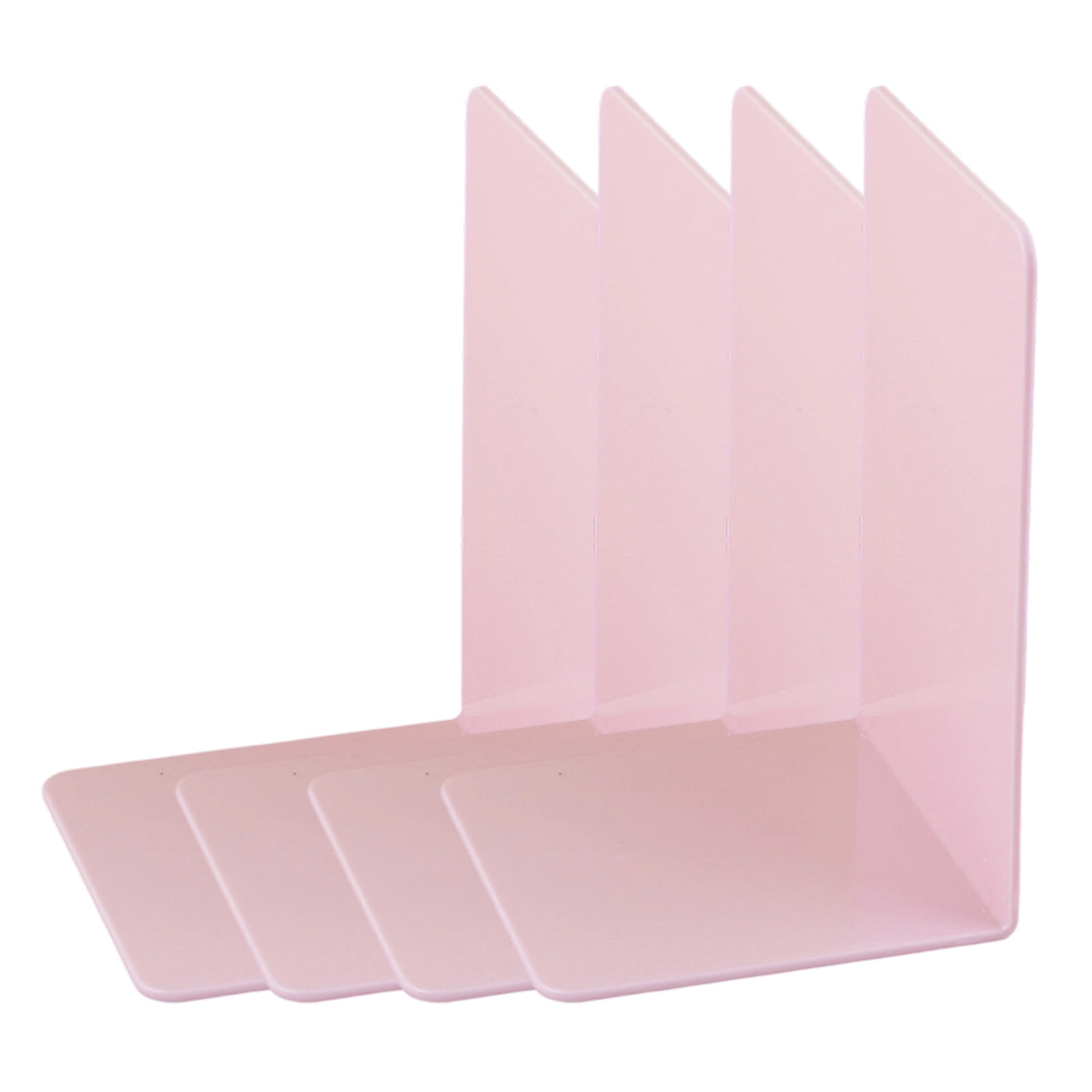4 Pcs Modern Acrylic Book Stoppers, L-Shaped Holders for Study Desk ...