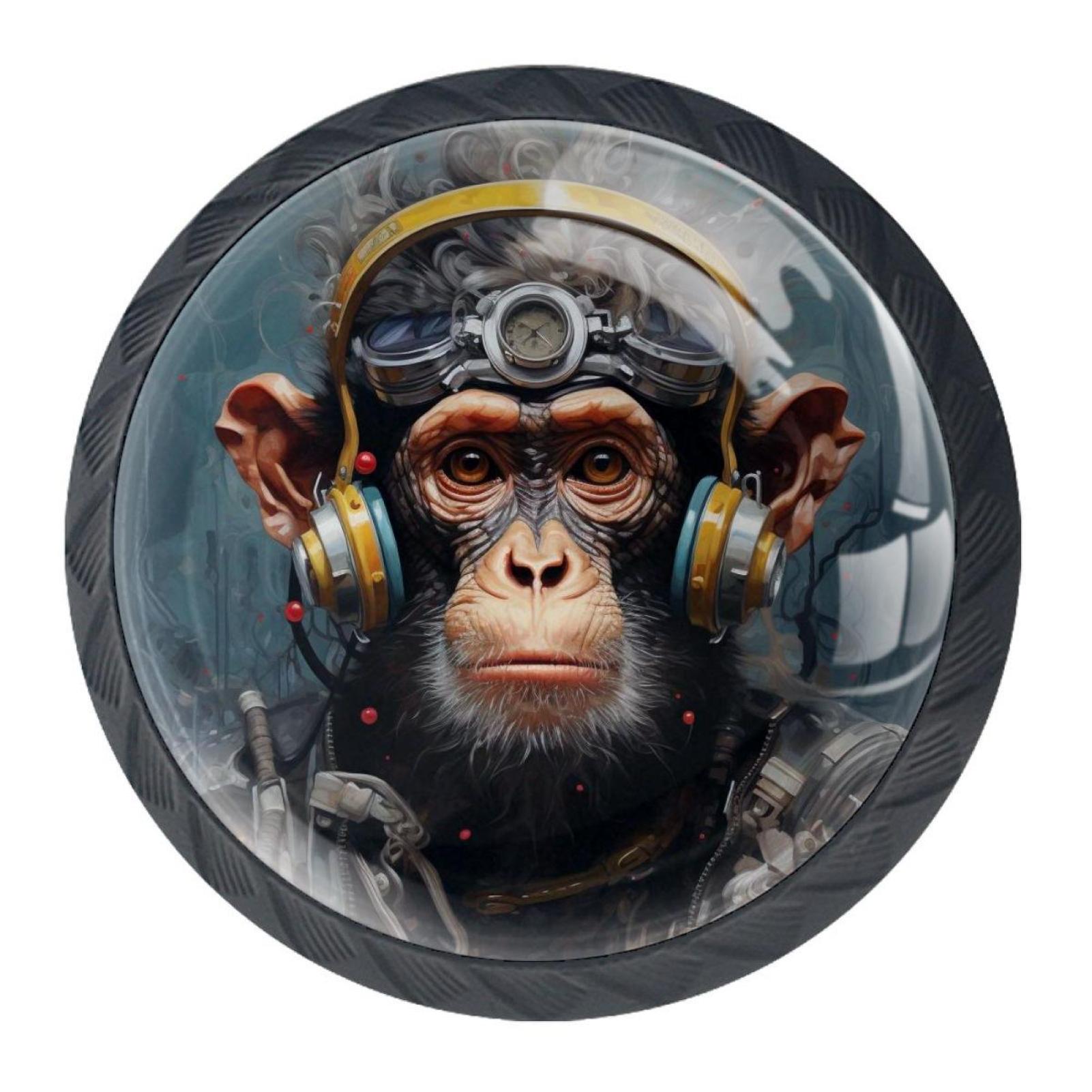 4 Pcs Monkey Knobs for Kitchen Cabinet Cupboard Dresser Bookcase Drawer ...