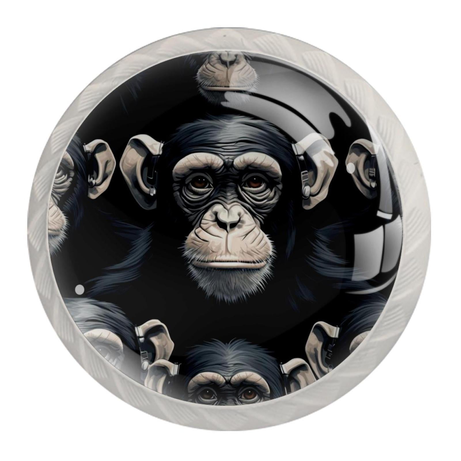 4 Pcs Monkey Knobs for Kitchen Cabinet Cupboard Dresser Bookcase Drawer ...