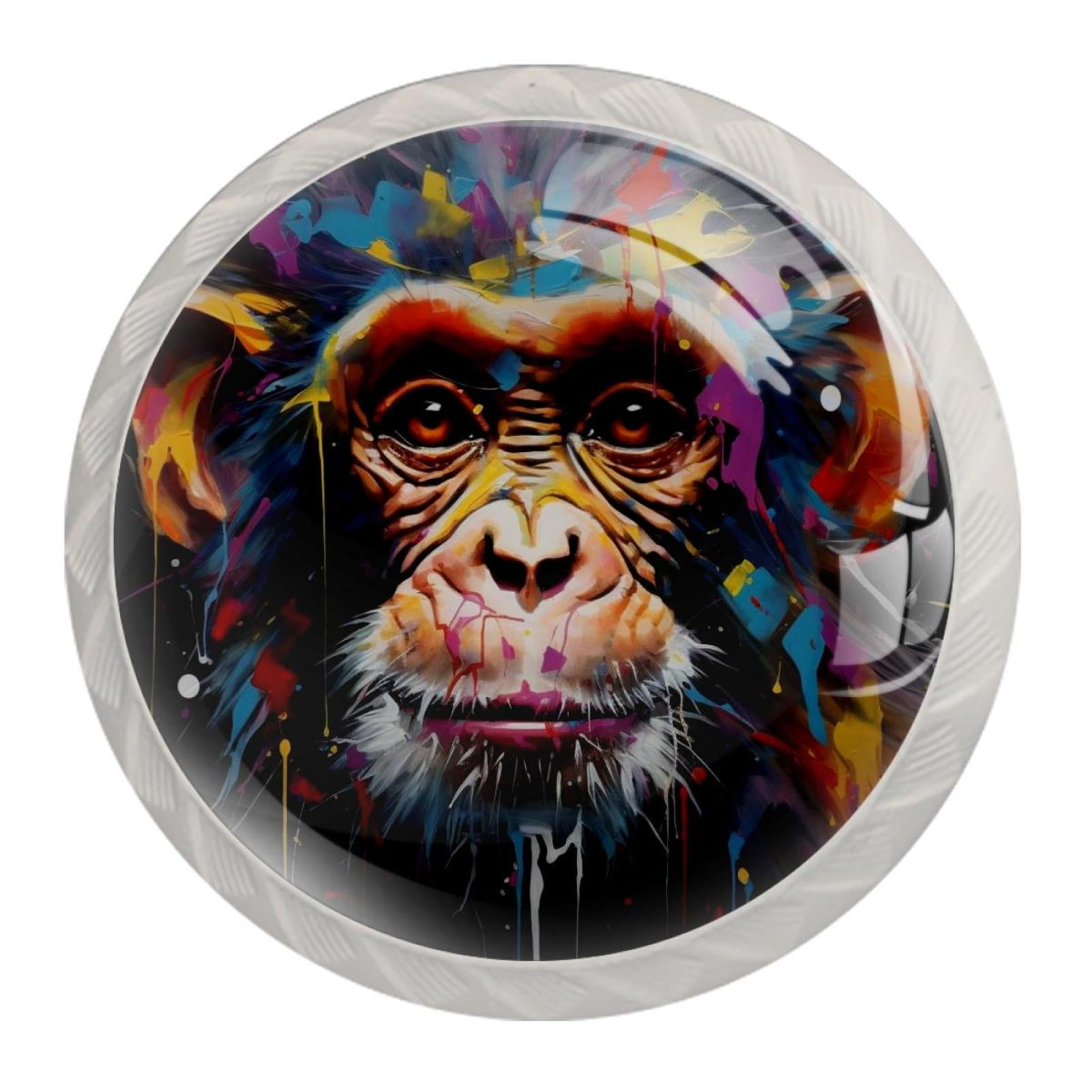 4 Pcs Monkey Knobs for Kitchen Cabinet Cupboard Dresser Bookcase Drawer ...