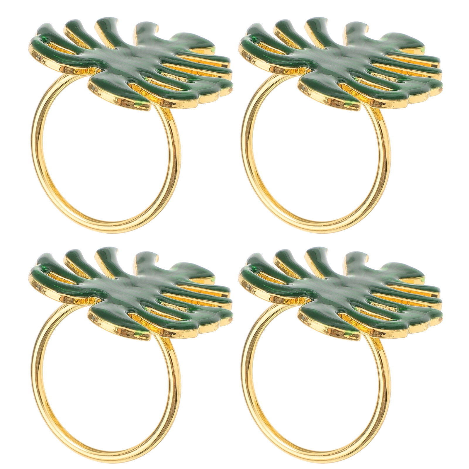 4 Pcs Monstera Napkin Rings Wedding Decor Leaf Buckle Practical Light Banquet - Walmart.com