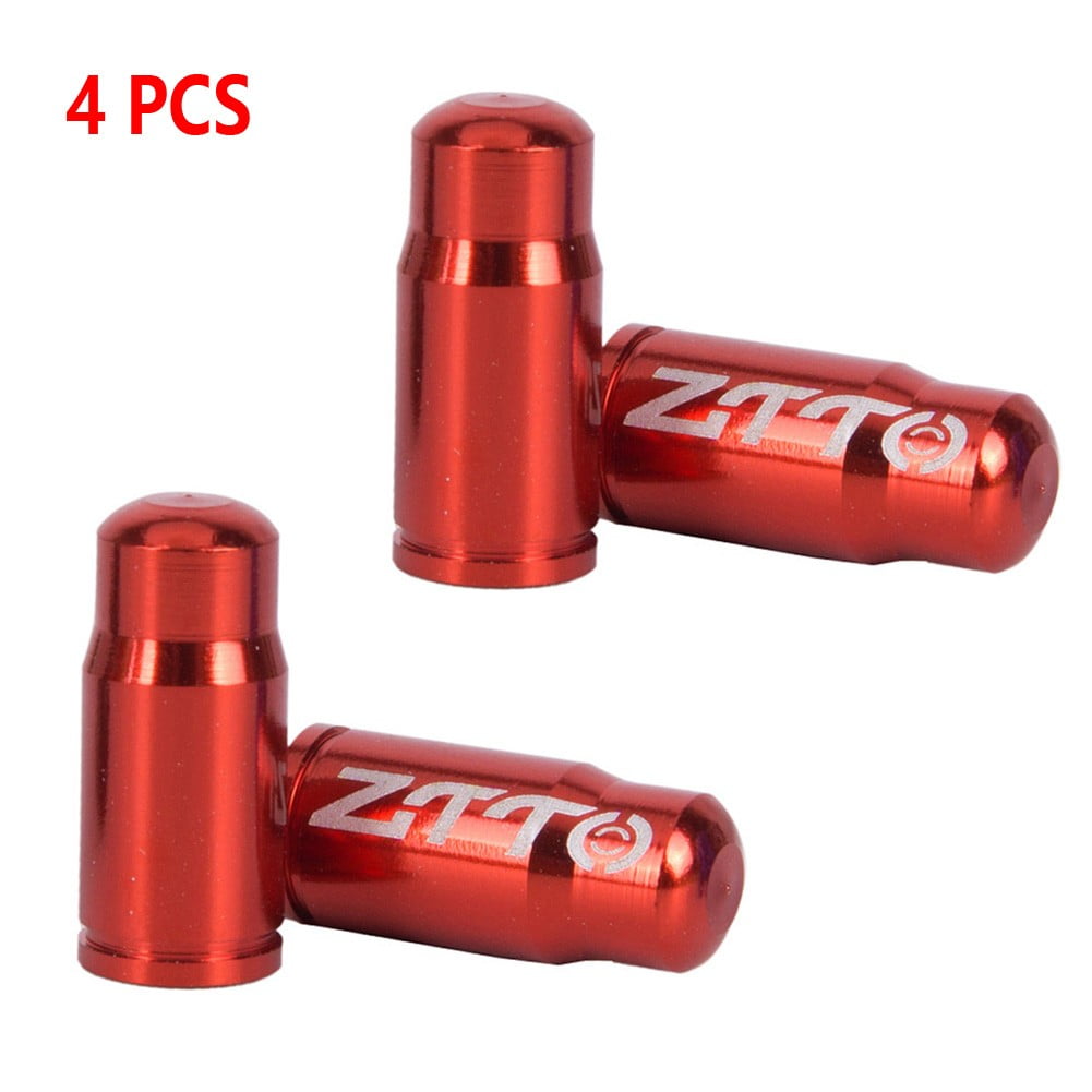 4 Pcs Mountain Bicycle Valve Cap Aluminium Alloy Bullet-Shape Tyre ...