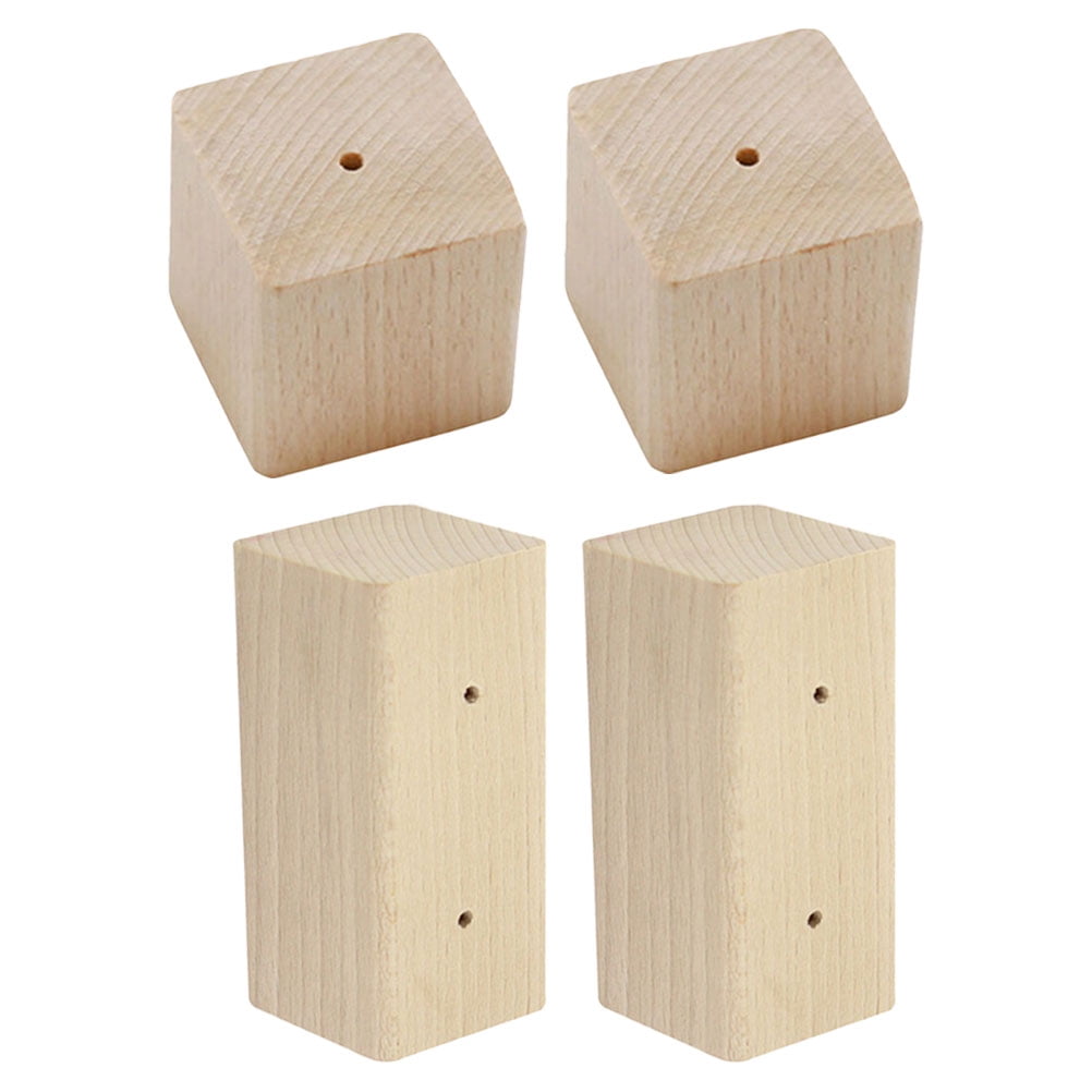 4 Pcs Mounting Base Wooden Carving Flower Bases Baking Flower ...