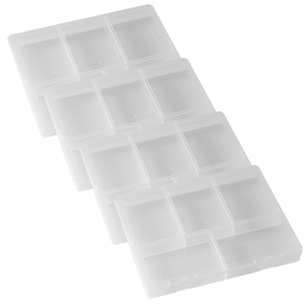 4 Pcs Multi Compartment Storage Box Plastic Container Hardware Fitting ...