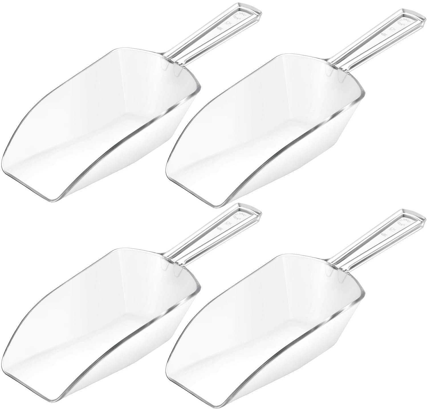4 Pcs Multi Purpose Clear Plastic Scoops for Candy Buffet Acrylic ...
