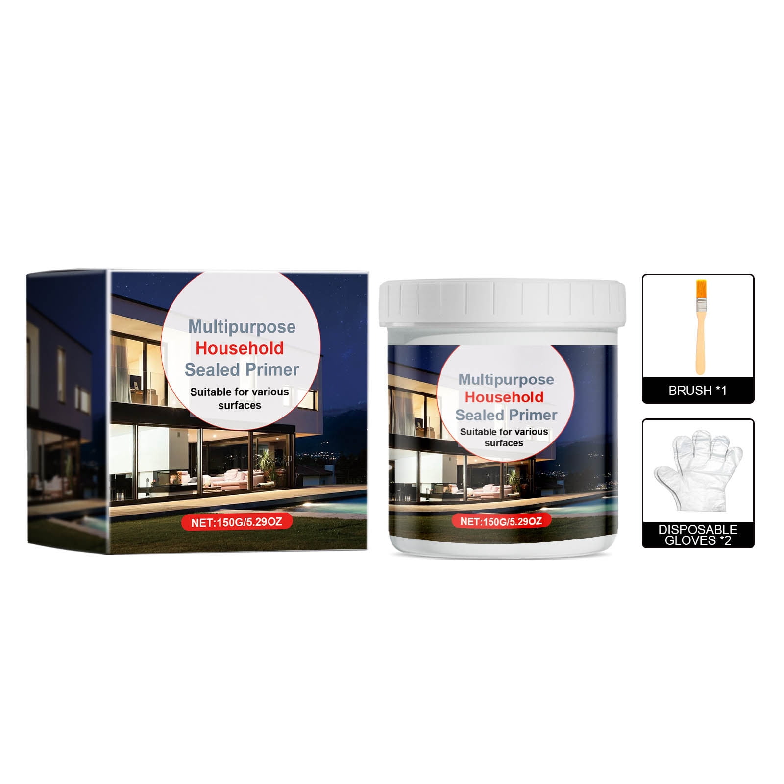 4 Pcs Multi-Purpose Household Sealer 150ml - Wall & Floor Primer for ...