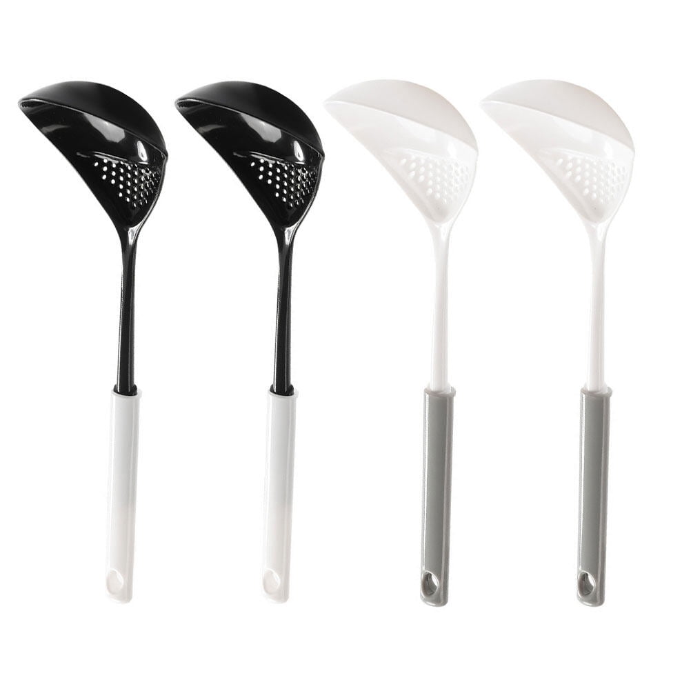 4 Pcs Multifunctional Spoon Food Serving Plastic Slotted Spoons Soup ...