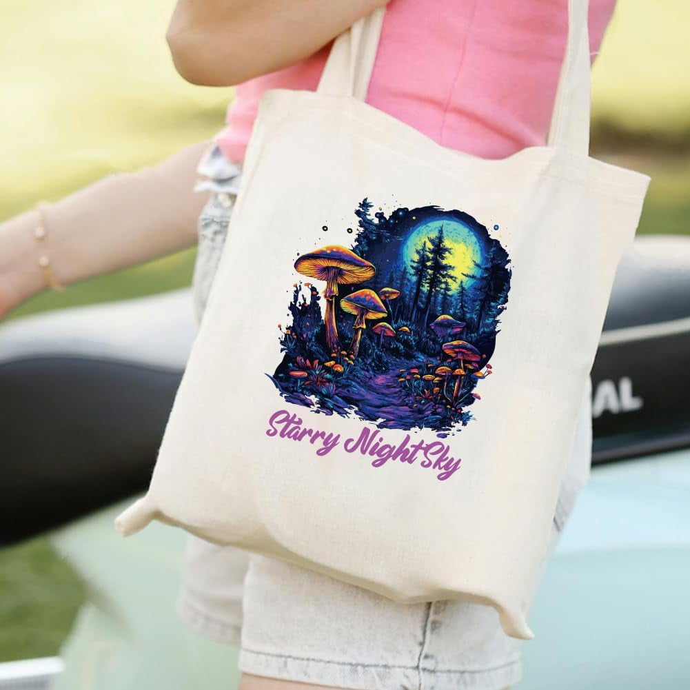 4 Pcs Mushroom Iron on Decals Patches Line-Drawn Mushroom Psychedelic ...