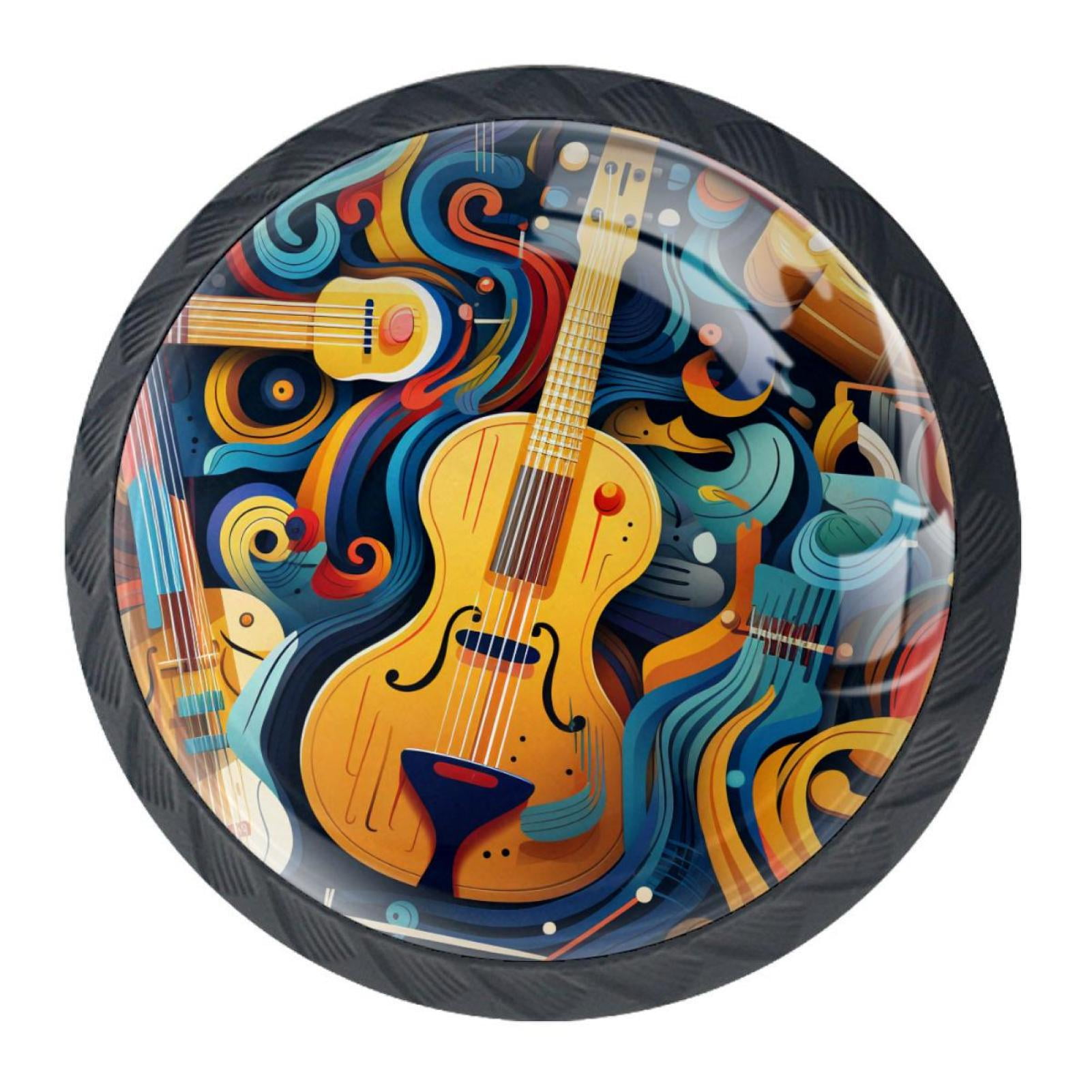 4 Pcs Musical Instrument Knobs for Kitchen Cabinet Cupboard Dresser ...