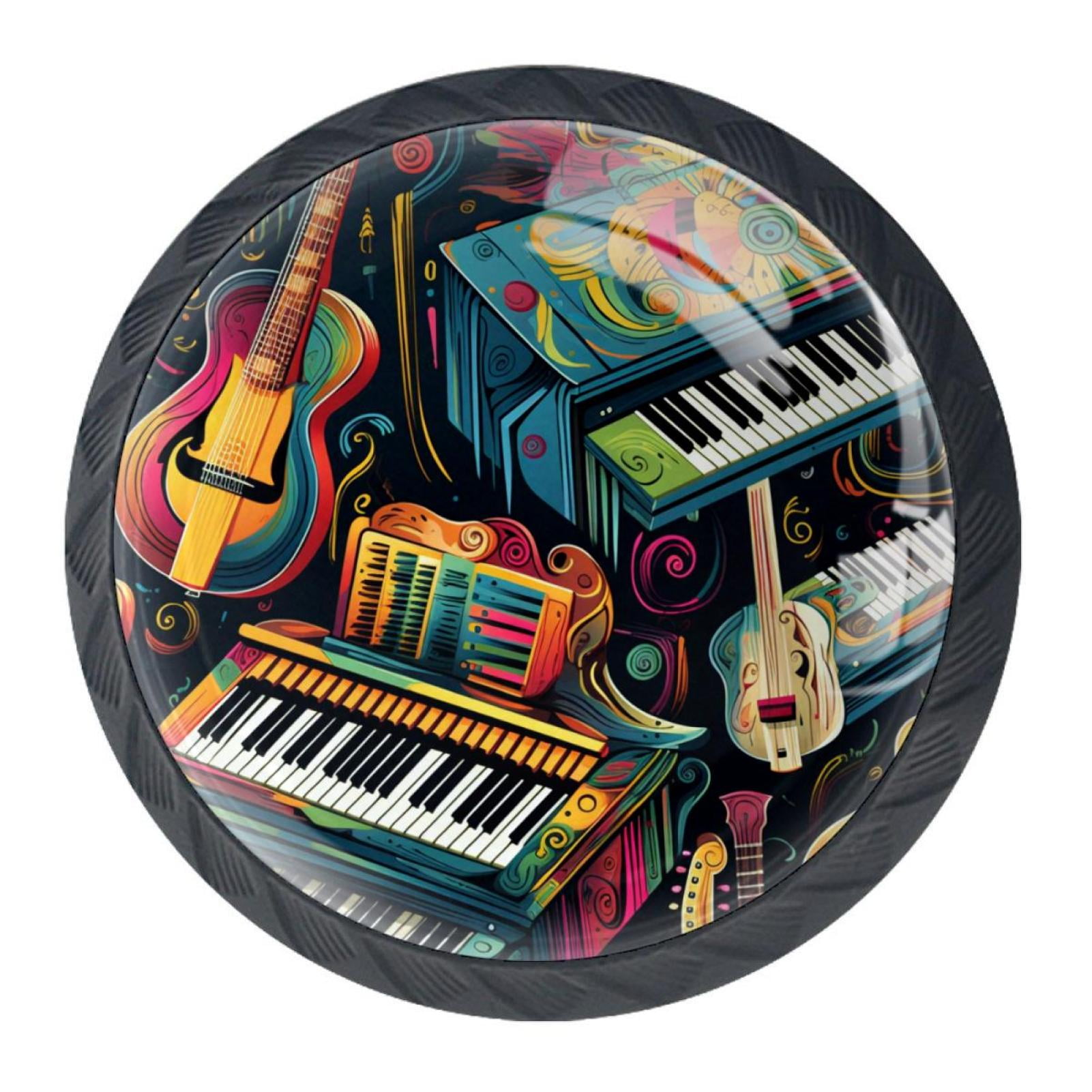 4 Pcs Musical Instrument Knobs for Kitchen Cabinet Cupboard Dresser ...