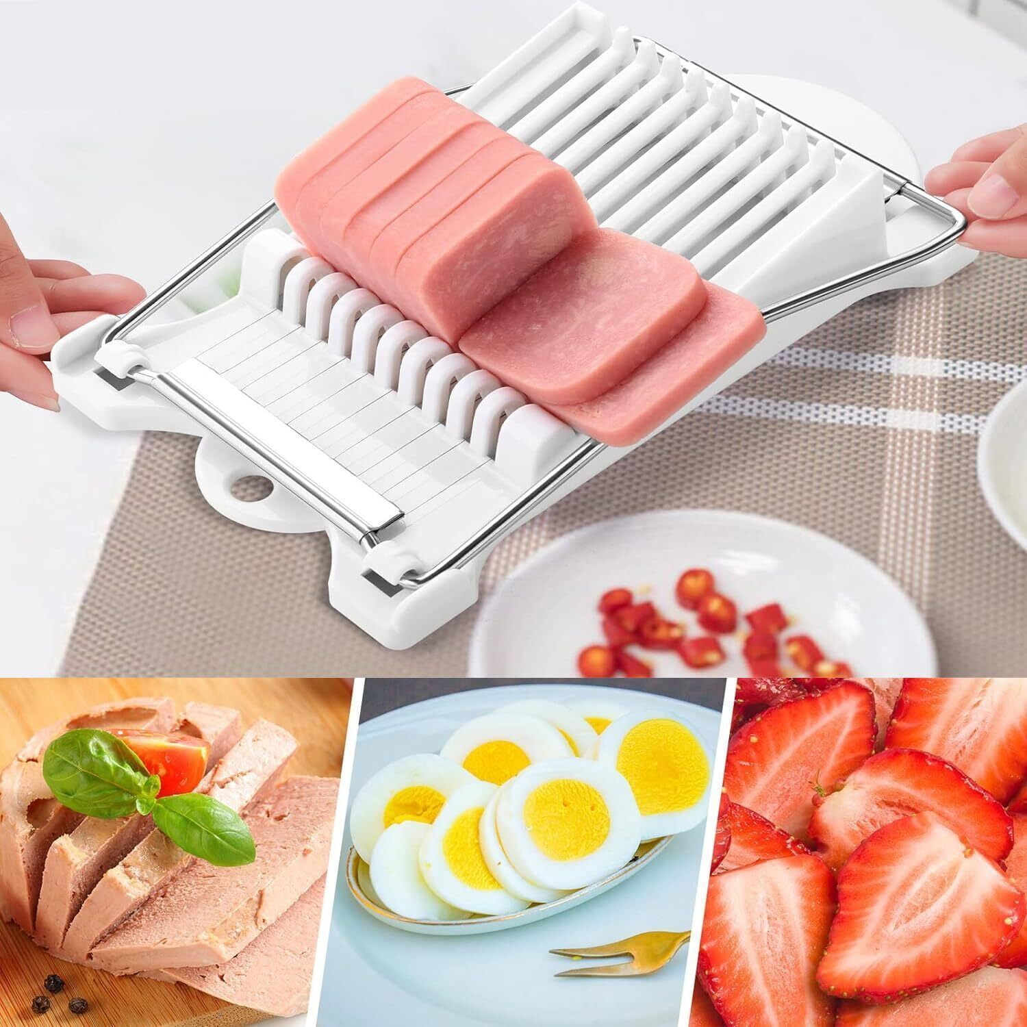 4 Pcs Musubi Maker Kit Spam Slicer Musubi Press Sushi Rice Onigiri Mold ...