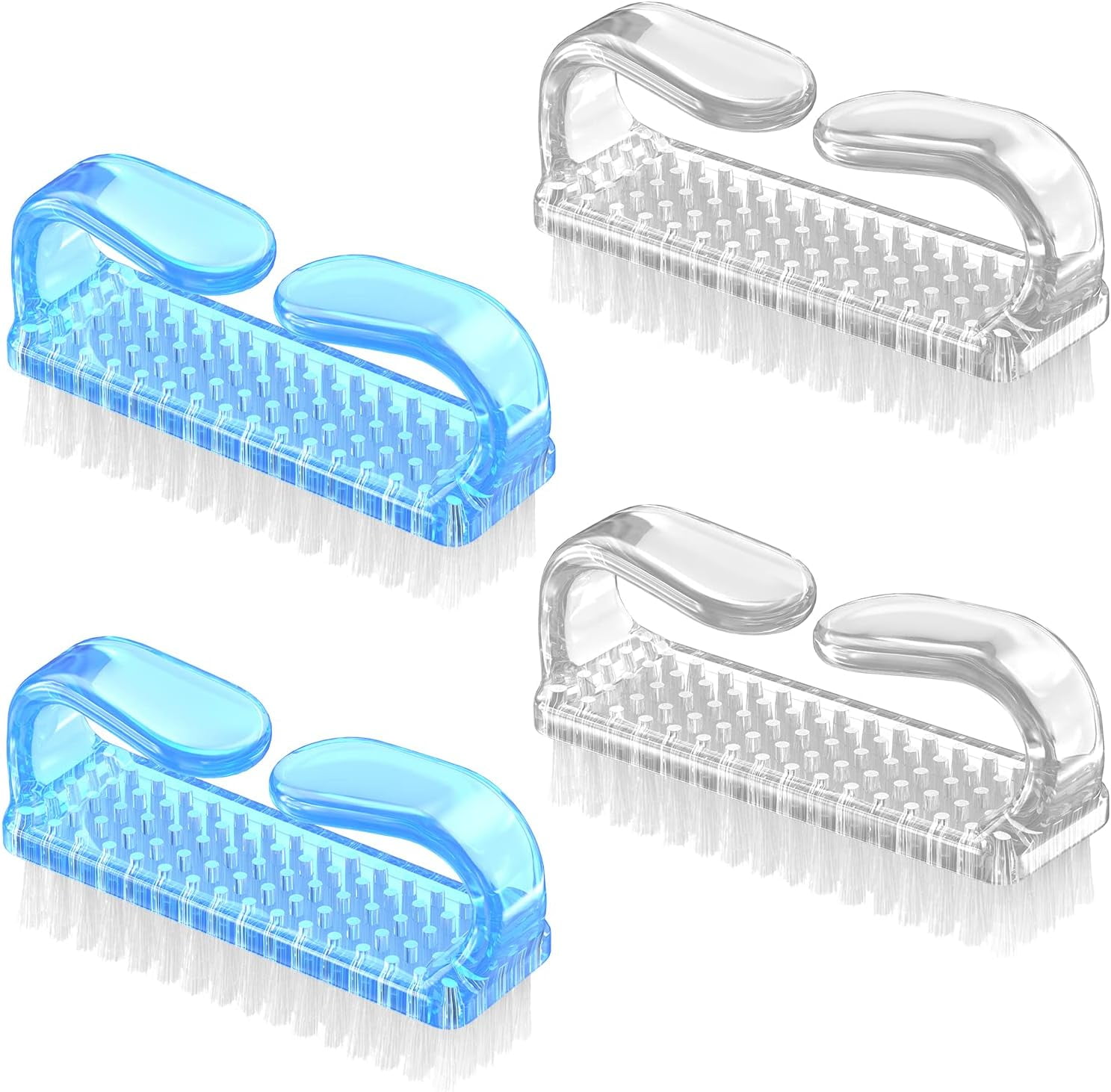 4 Pcs Nail Cleaning Brush, Plastic Handle Scrubbing Brush Eco Friendly ...