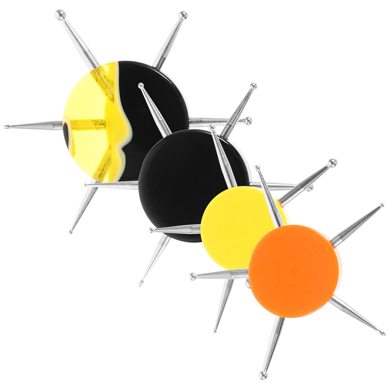 4 Pcs Nail Rhinestones Stickers Clay Tools DIY Hand Circular Dotting ...