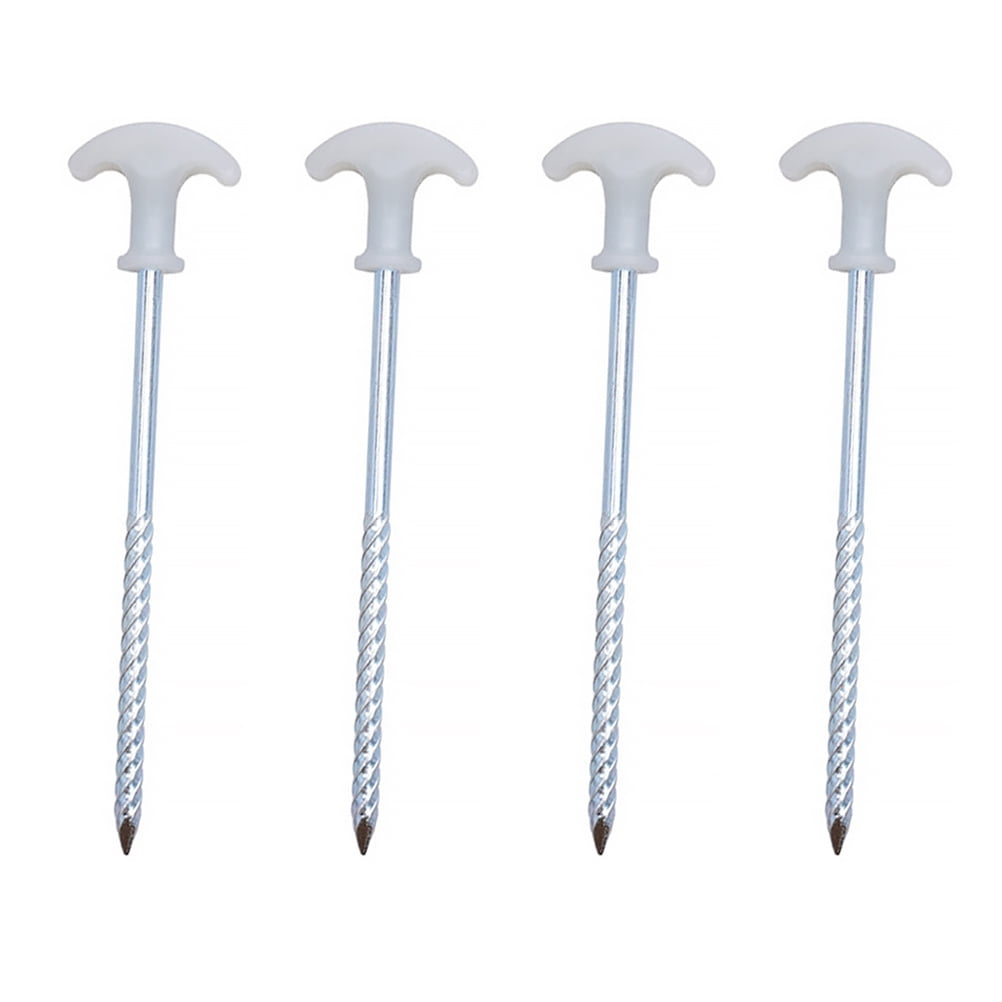 4 Pcs Nail Tent Rope Fixer Spiral Shape Stakes - Walmart.com