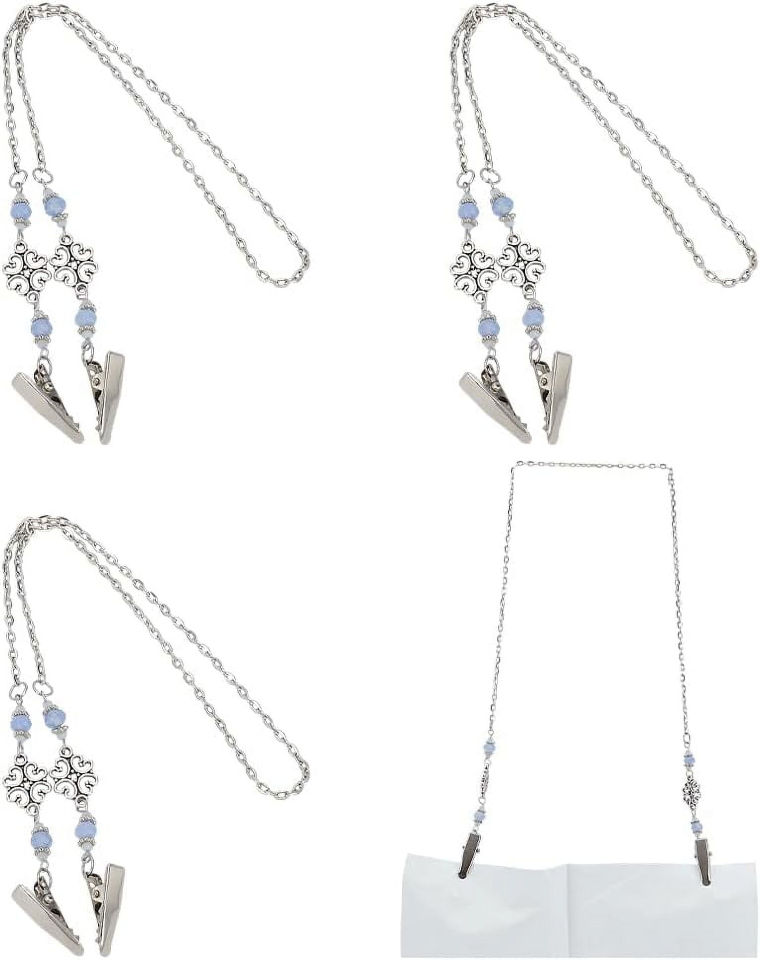 4 Pcs Napkin Holder Chain Clip Napkin Neck Chain Clips Bibs Holder ...