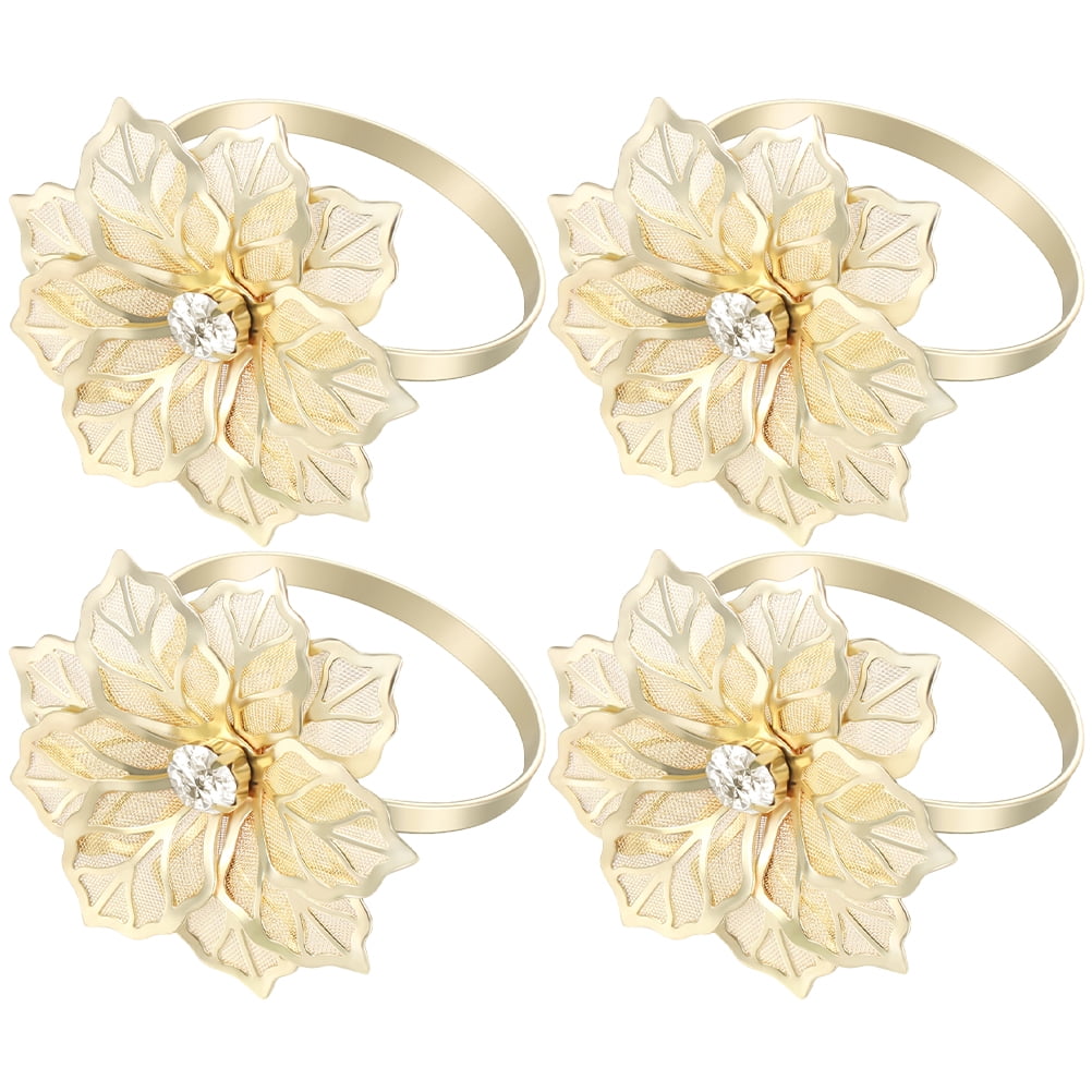 4 Pcs Napkin Ring Table Napkins Rings Holder Rustic Style Decoration ...