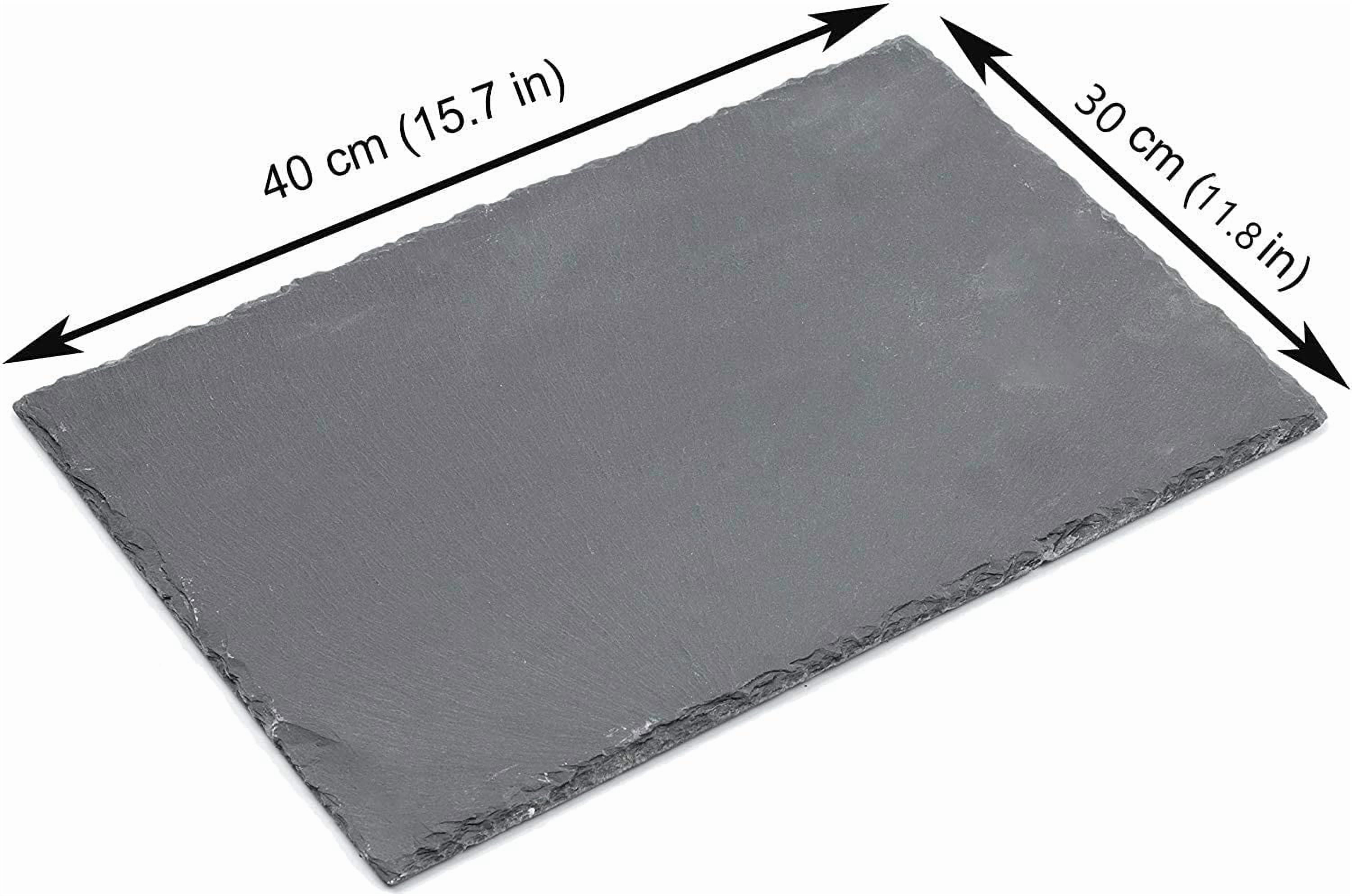 4 Pcs Natural Slate Cheese Boards, 40x30cm Charcuterie Trays for Sushi ...