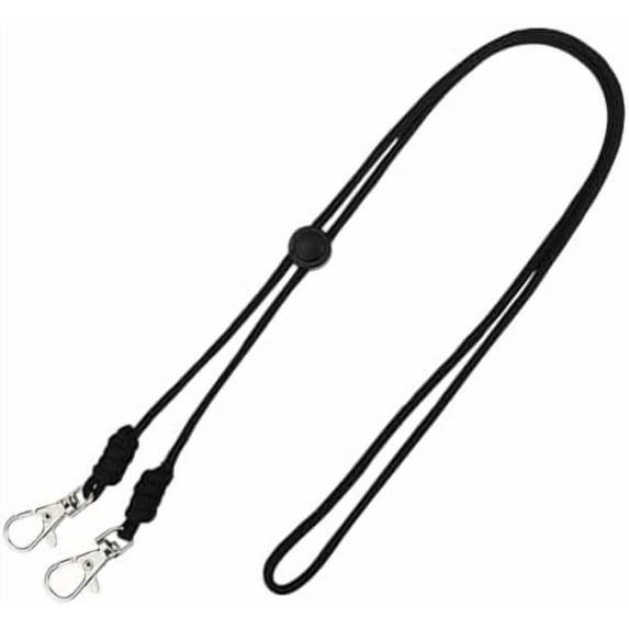 4 Pcs Neck Lanyard with 2 Hooks Double Clip Lanyards Adjustable ID ...