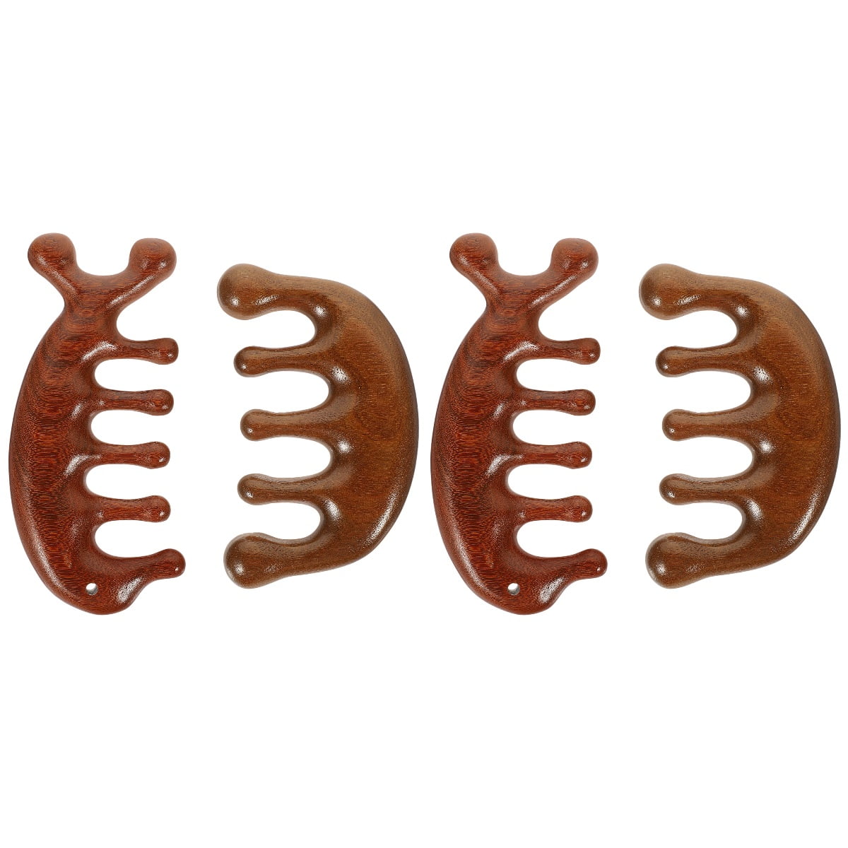 4 Pcs Neck Hair Toppers Scalp Acupuncture Comb Guasha Comb Hair Comb ...