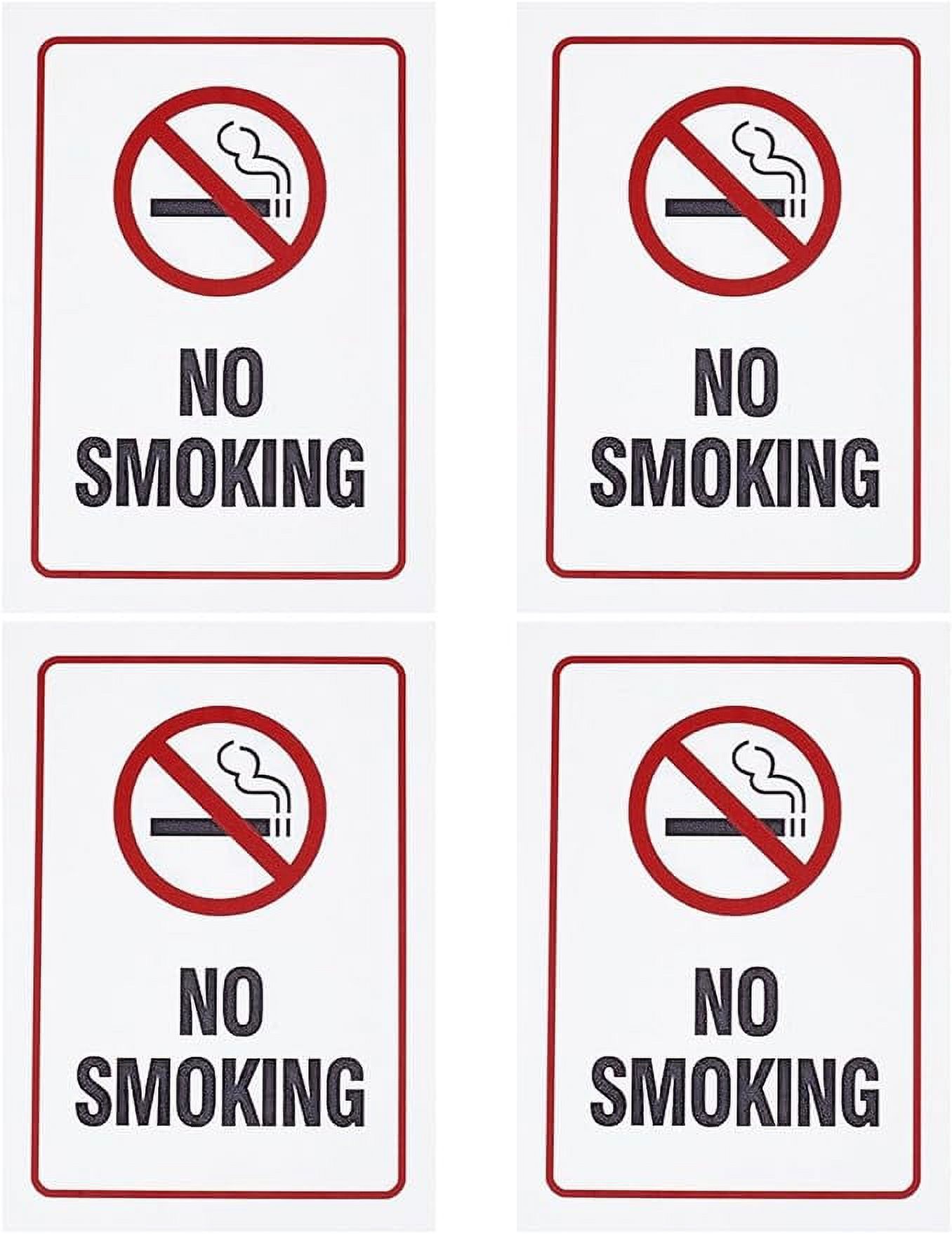 4 Pcs “No Smoking” Metal Sign 7.87x5.9inch No Smoking Sign Waterproof ...
