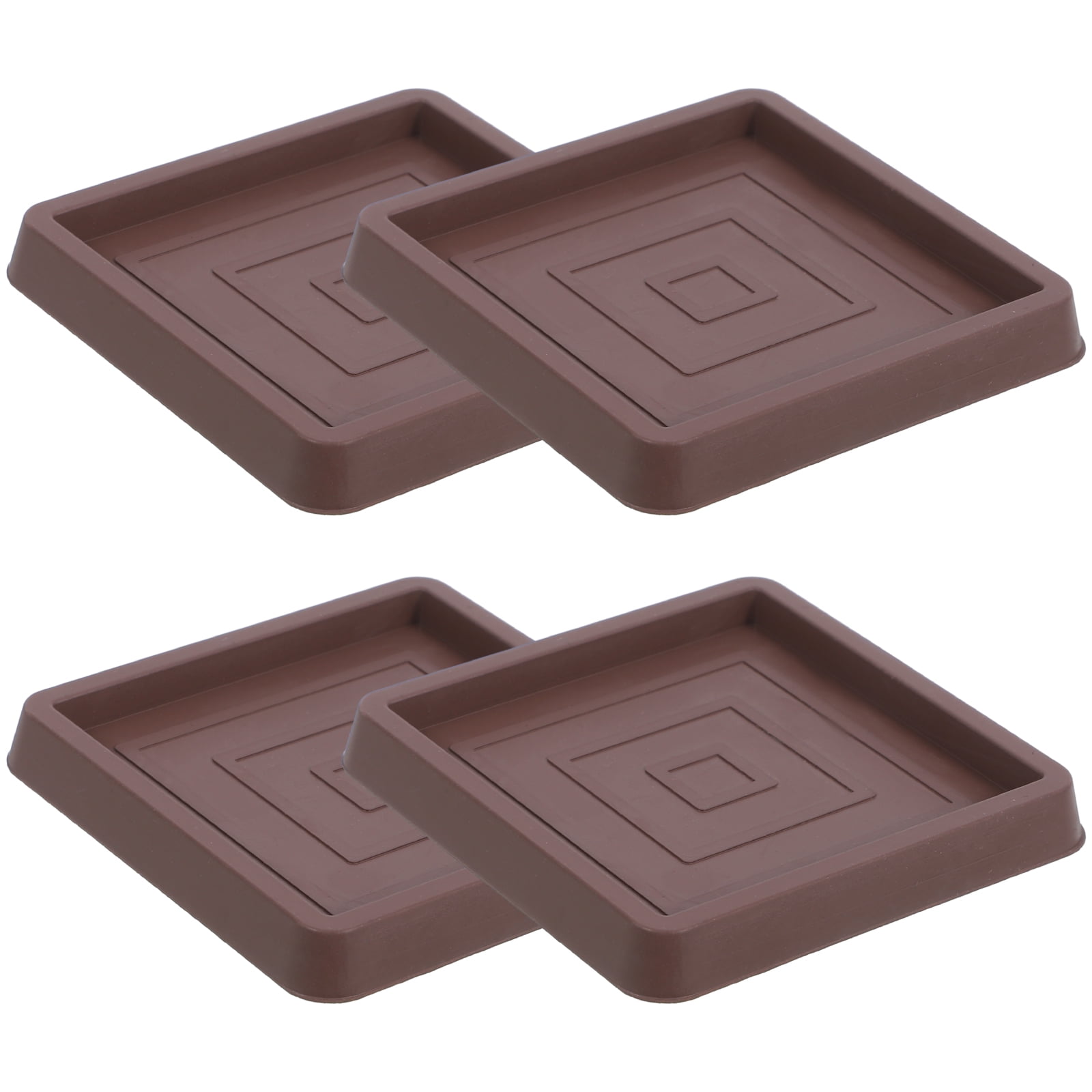 4 Pcs Non-slip Mat Furniture Feet Pads Leg Cups Couch Square Rubber ...