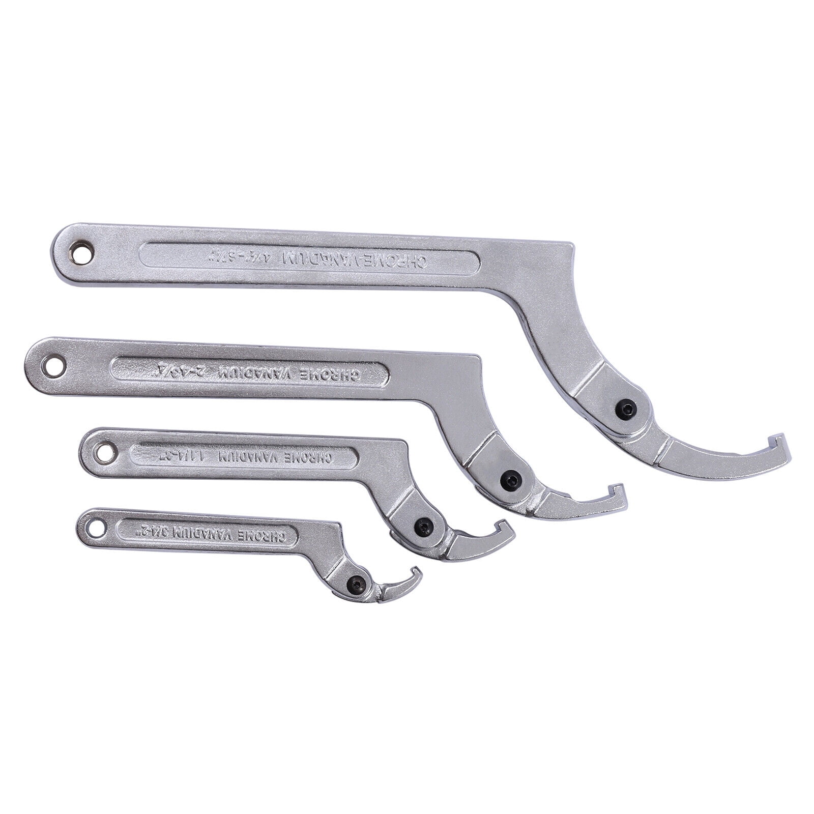4 Pcs Nuts Spanner Wrench Set Adjustable C Pin Spanner Hook Wrench Tool Kit - Walmart.com