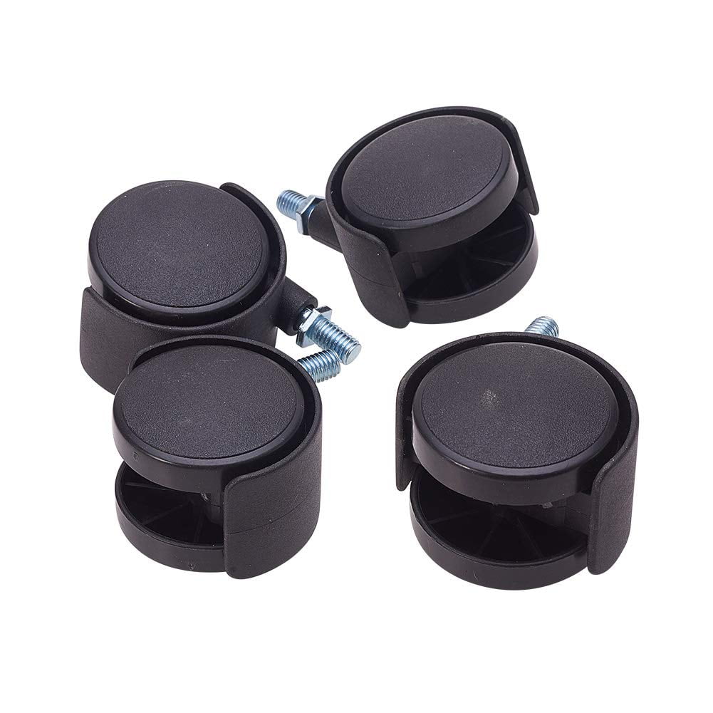 4 Pcs Nylon Plastic Swivel Stem Caster Wheel, Replacement Caster Swivel ...