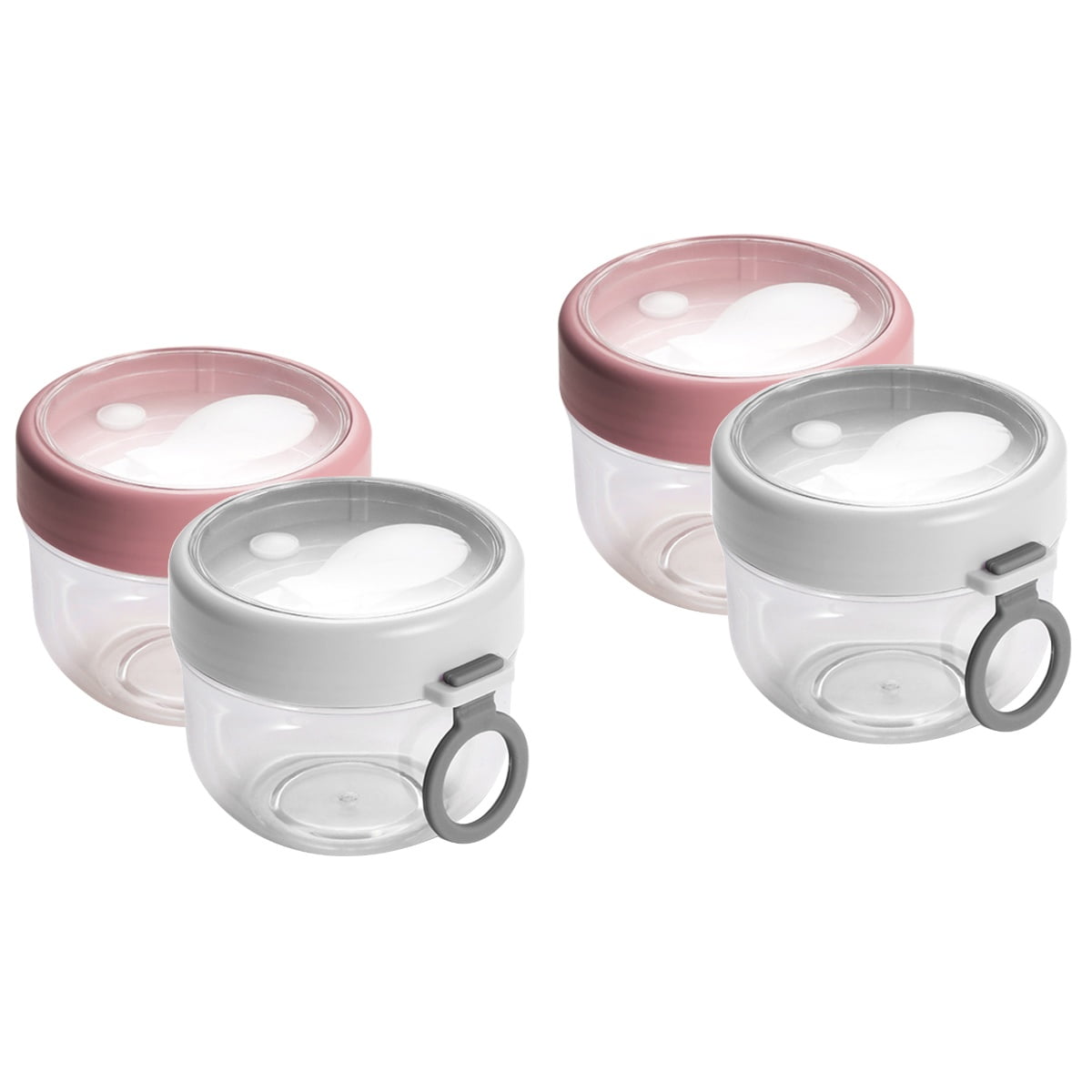 4 Pcs Oatmeal Container Yogurt Container Plastic Food Storage ...