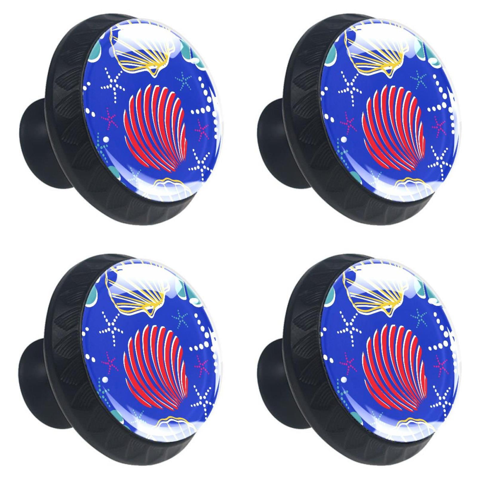 4 Pcs Ocean Scallops Shell Knobs for Kitchen Cabinet Cupboard Dresser ...
