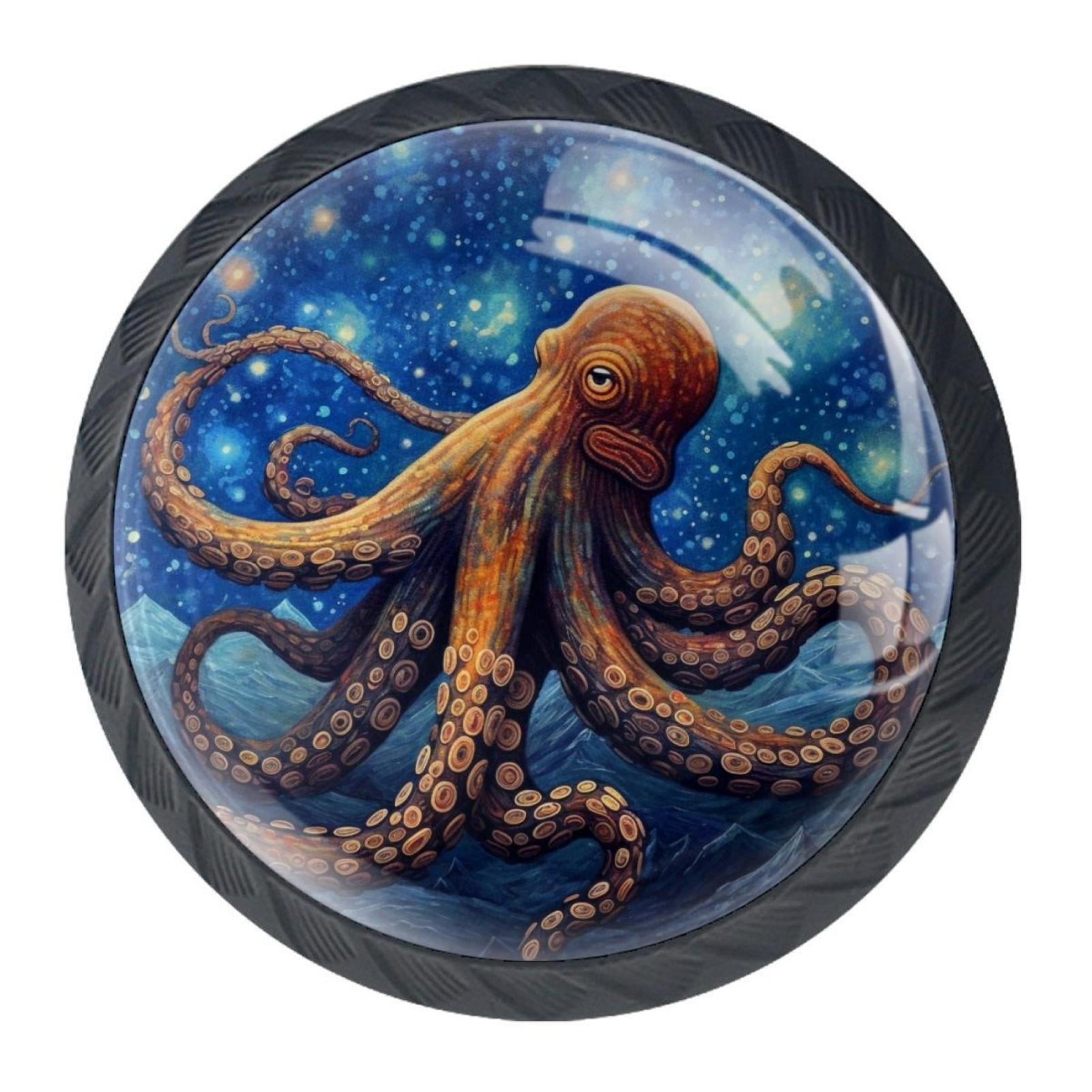 4 Pcs Octopus Knobs for Kitchen Cabinet Cupboard Dresser Bookcase ...