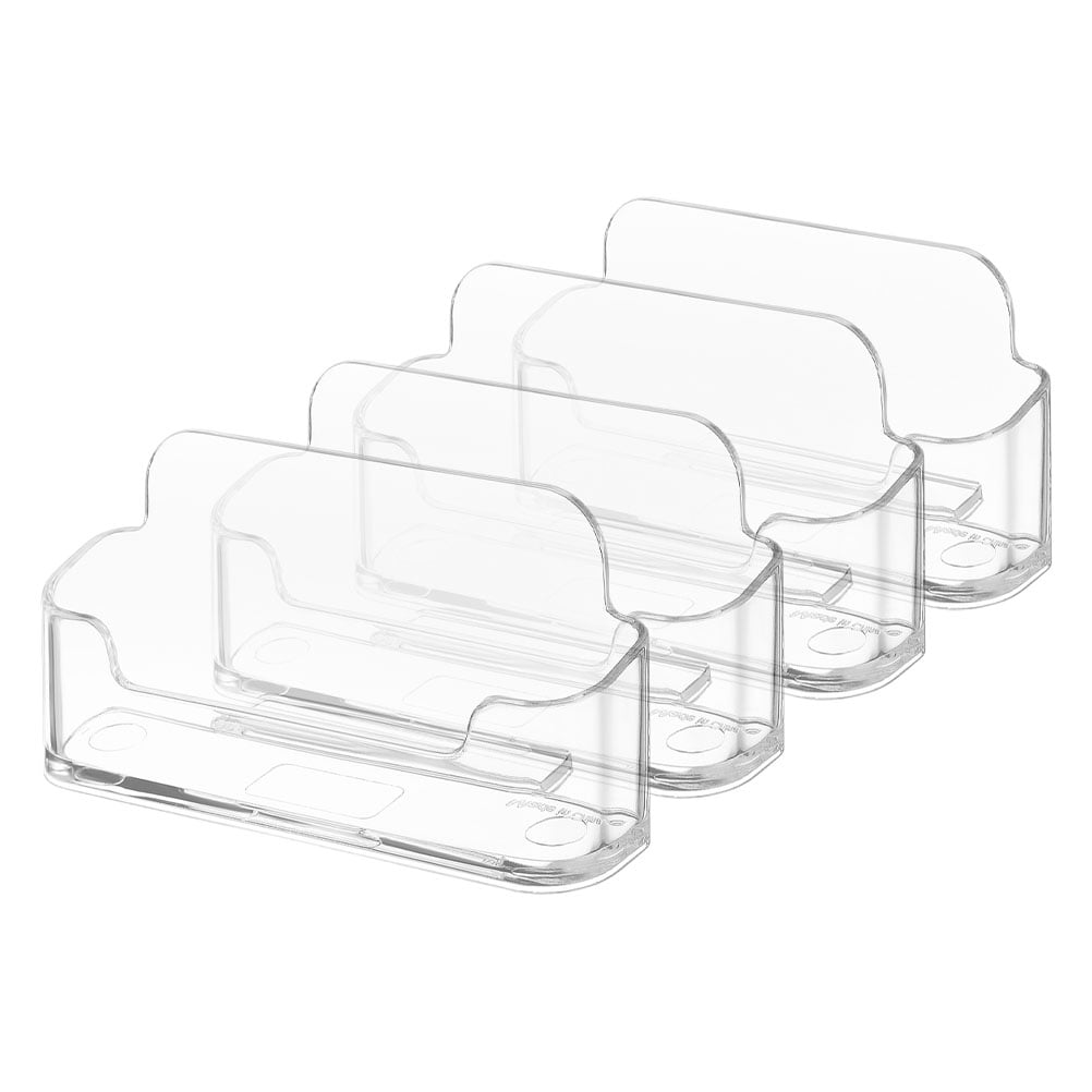 4 Pcs Office Business Card Holder Name Organizer Show Rack Cards Clip ...