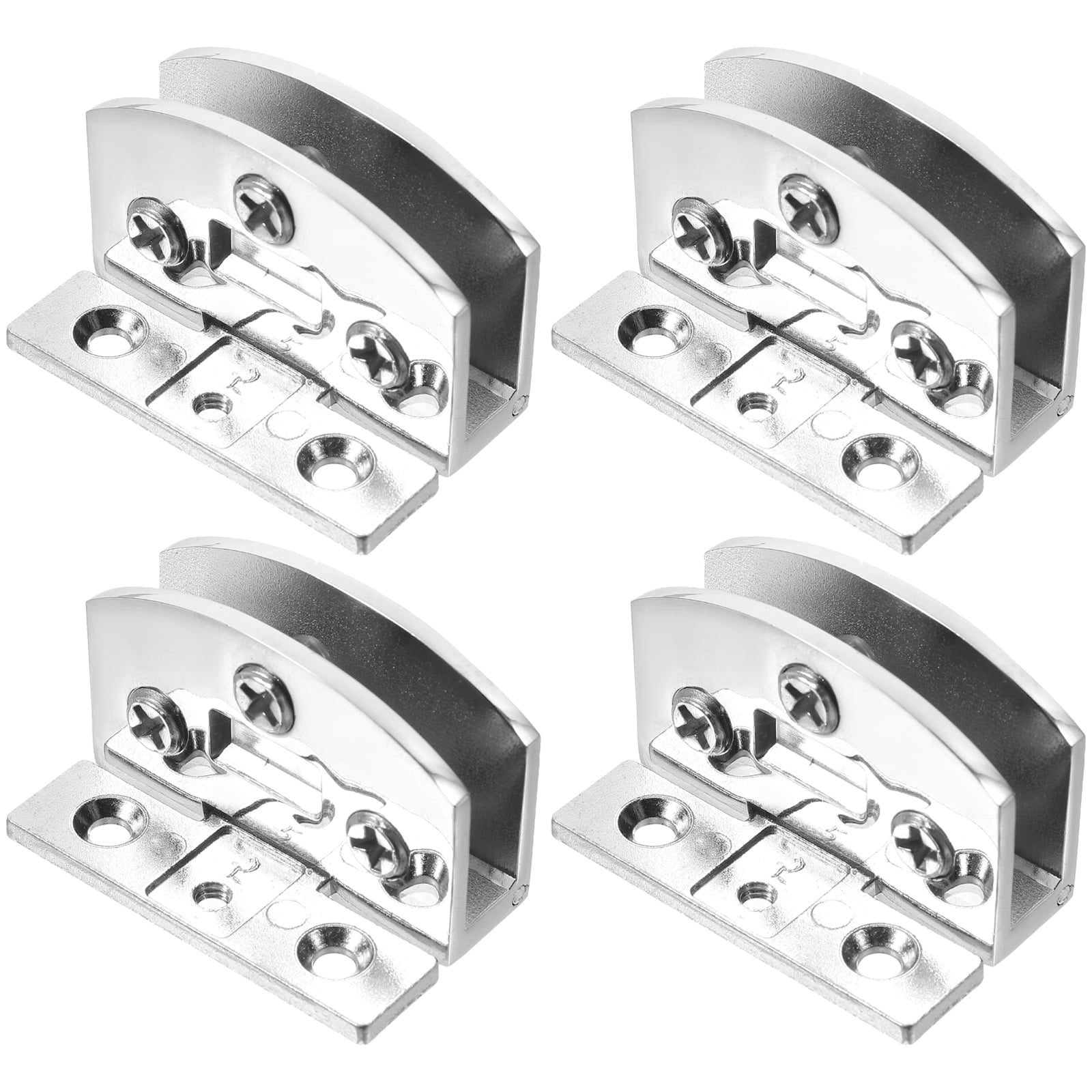 4 Pcs Open Hole-free Hinges Sterling Silver Connection Buckles Glass ...