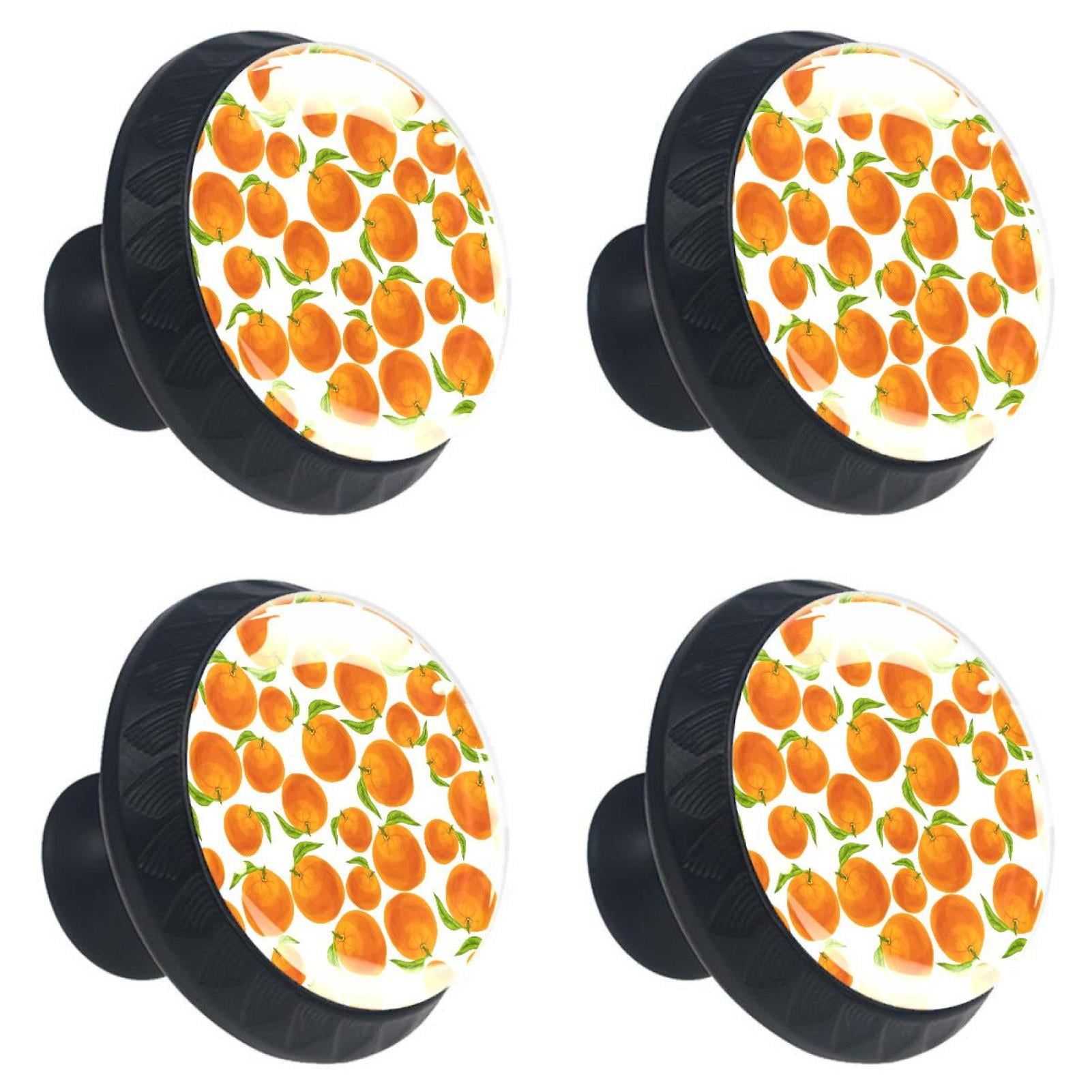 4 Pcs Orange Seamless Knobs for Kitchen Cabinet Cupboard Dresser ...